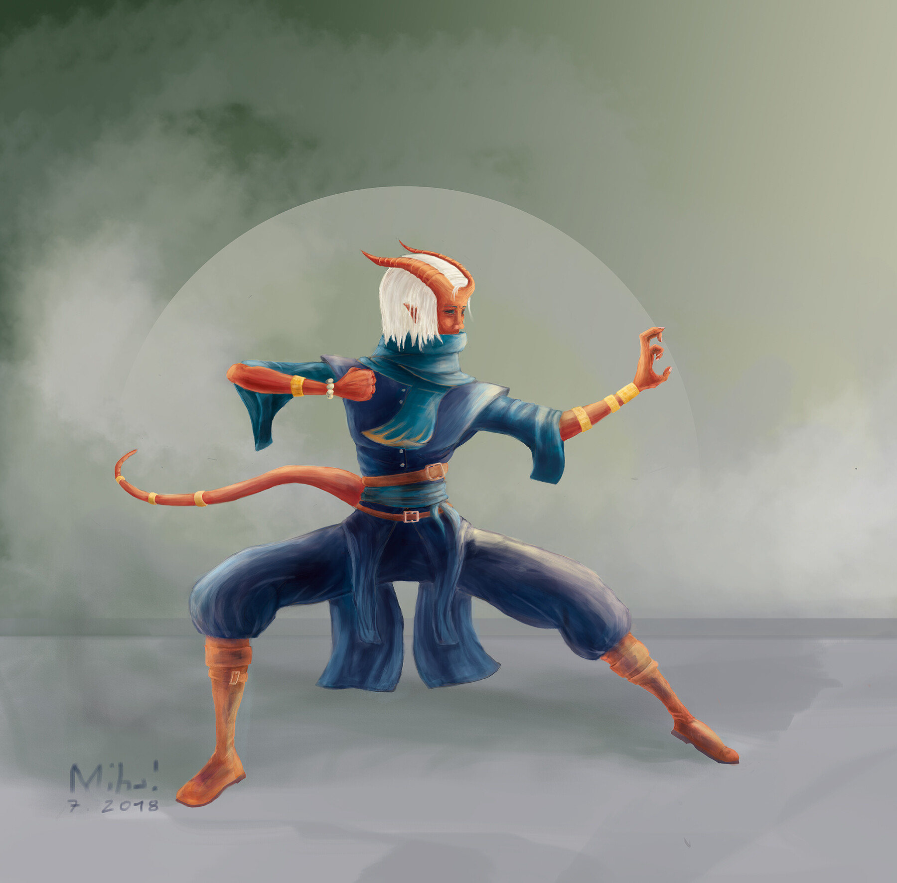 ArtStation - Tiefling monk