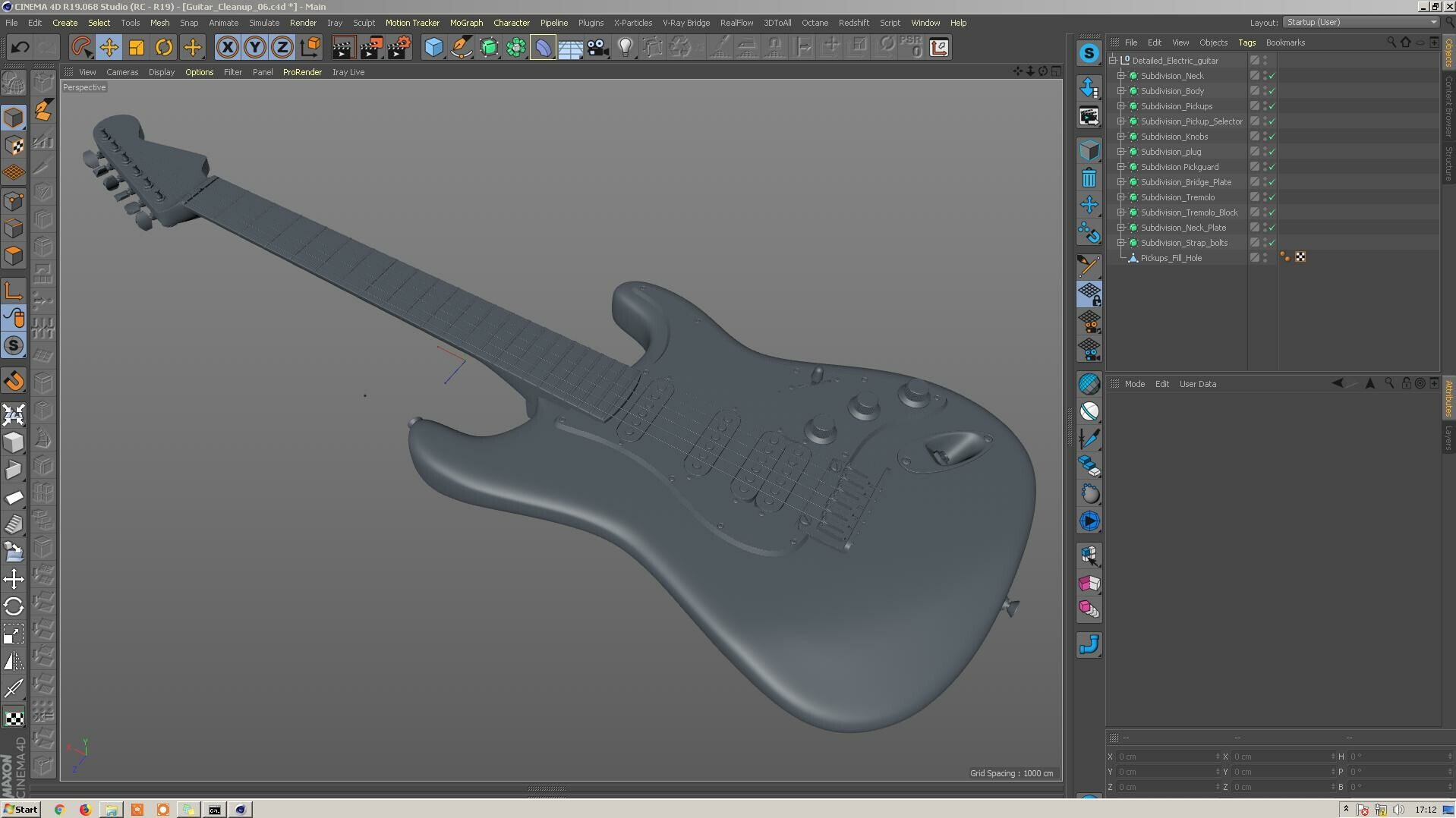 ArtStation - Detailed Electric Guitar - Phase 1
