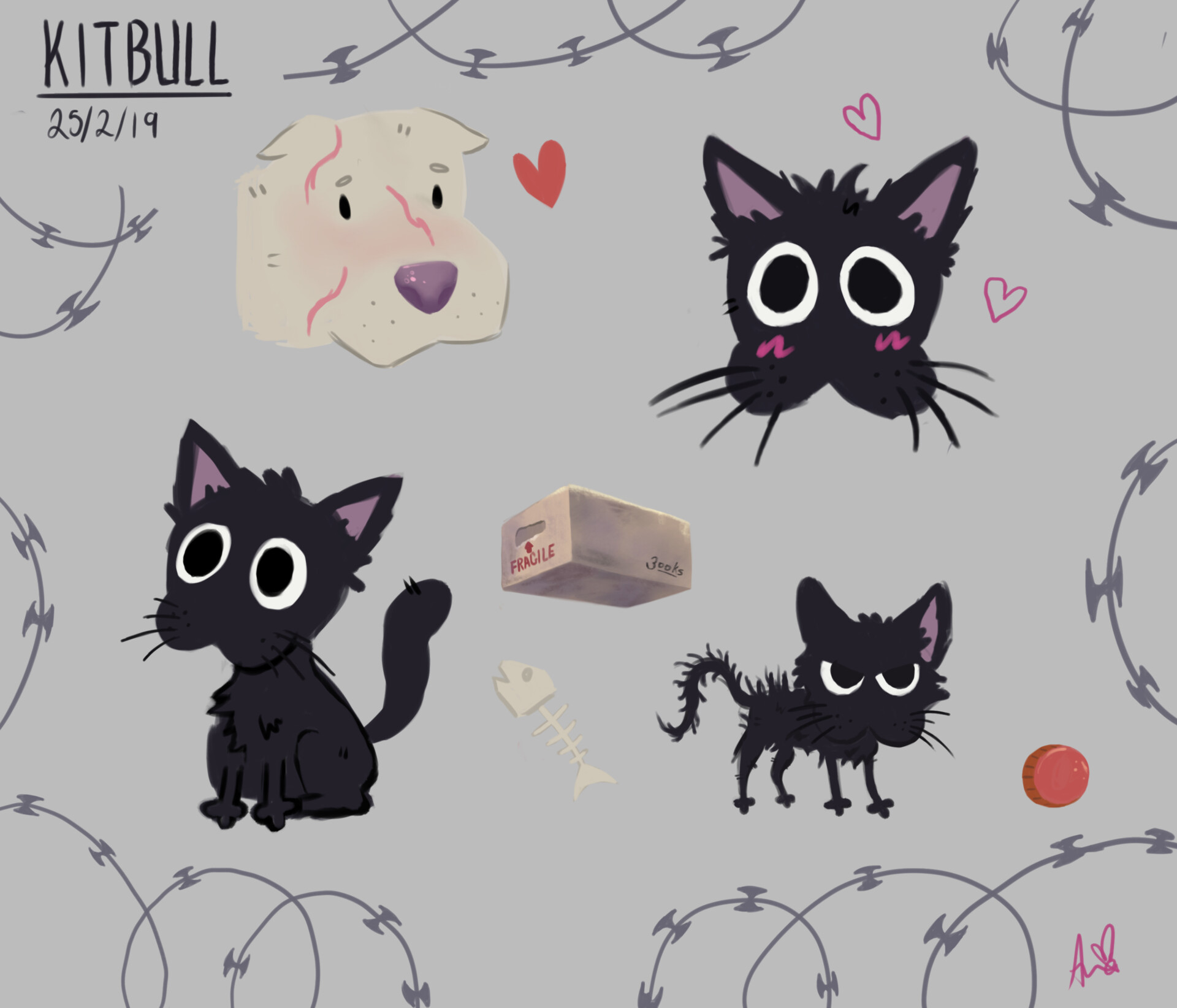 ArtStation - Kit bull fan art