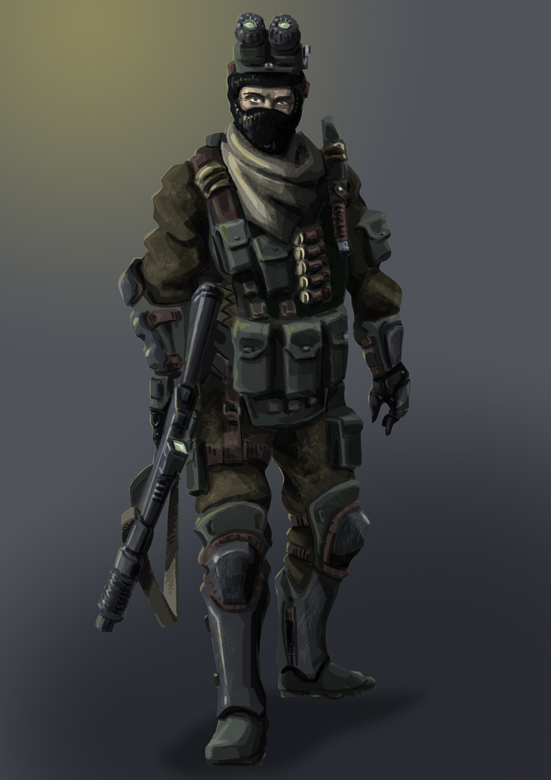 ArtStation - A soldier#1, enspired by METRO Exodus
