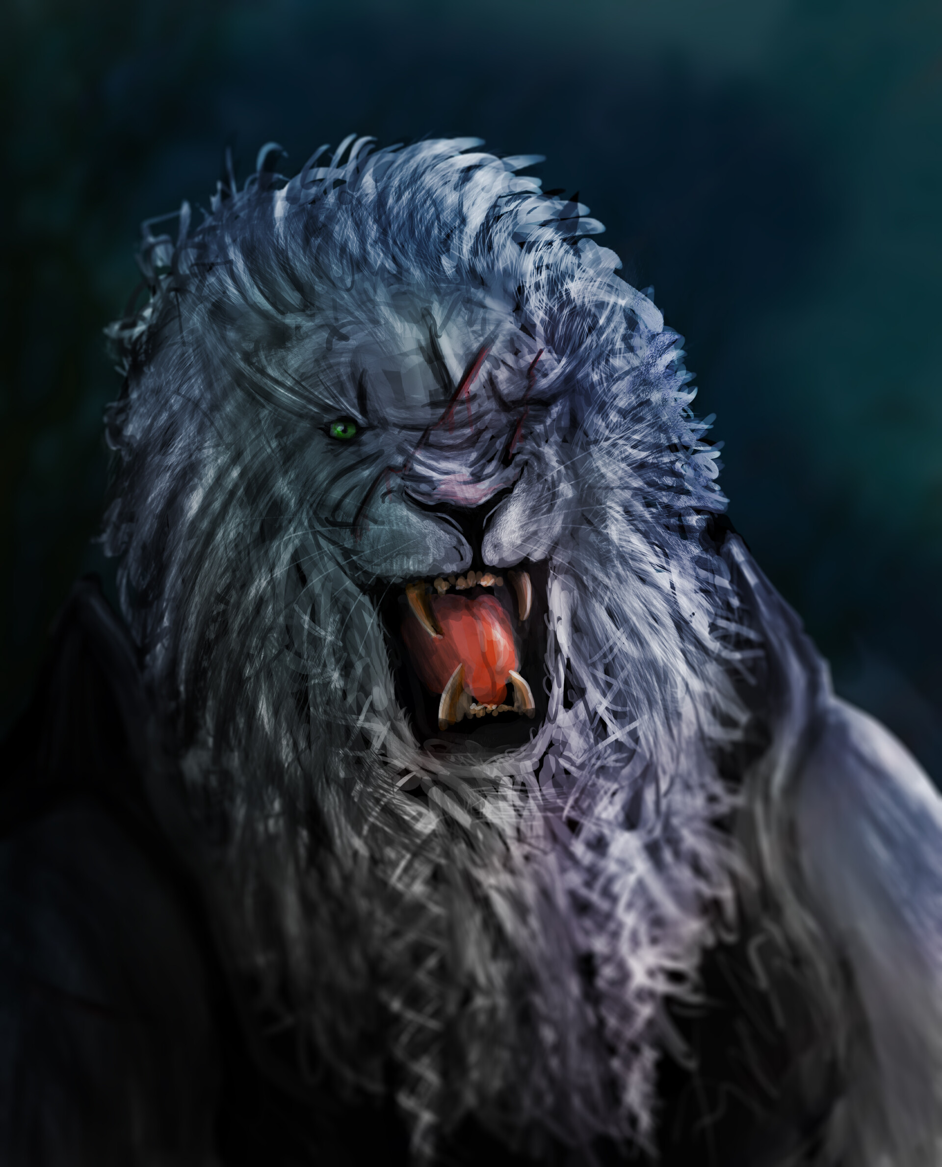 ArtStation - White lion scar