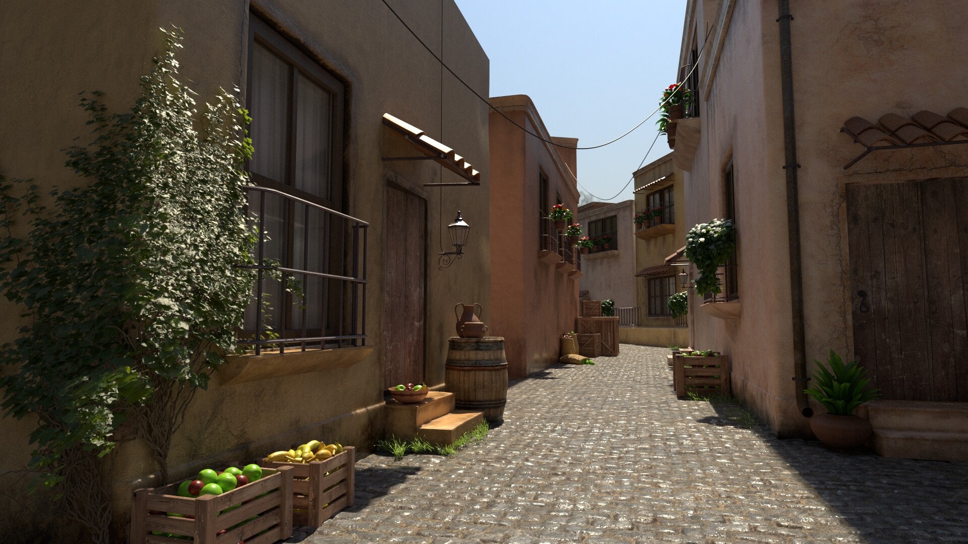 ArtStation - Alley lighting