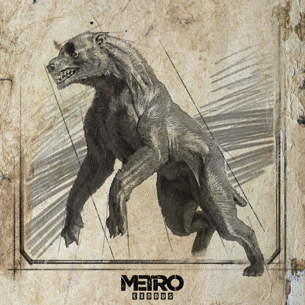 Anastasiia Tkach - Metro Exodus - Diary Illustrations - Monsters set