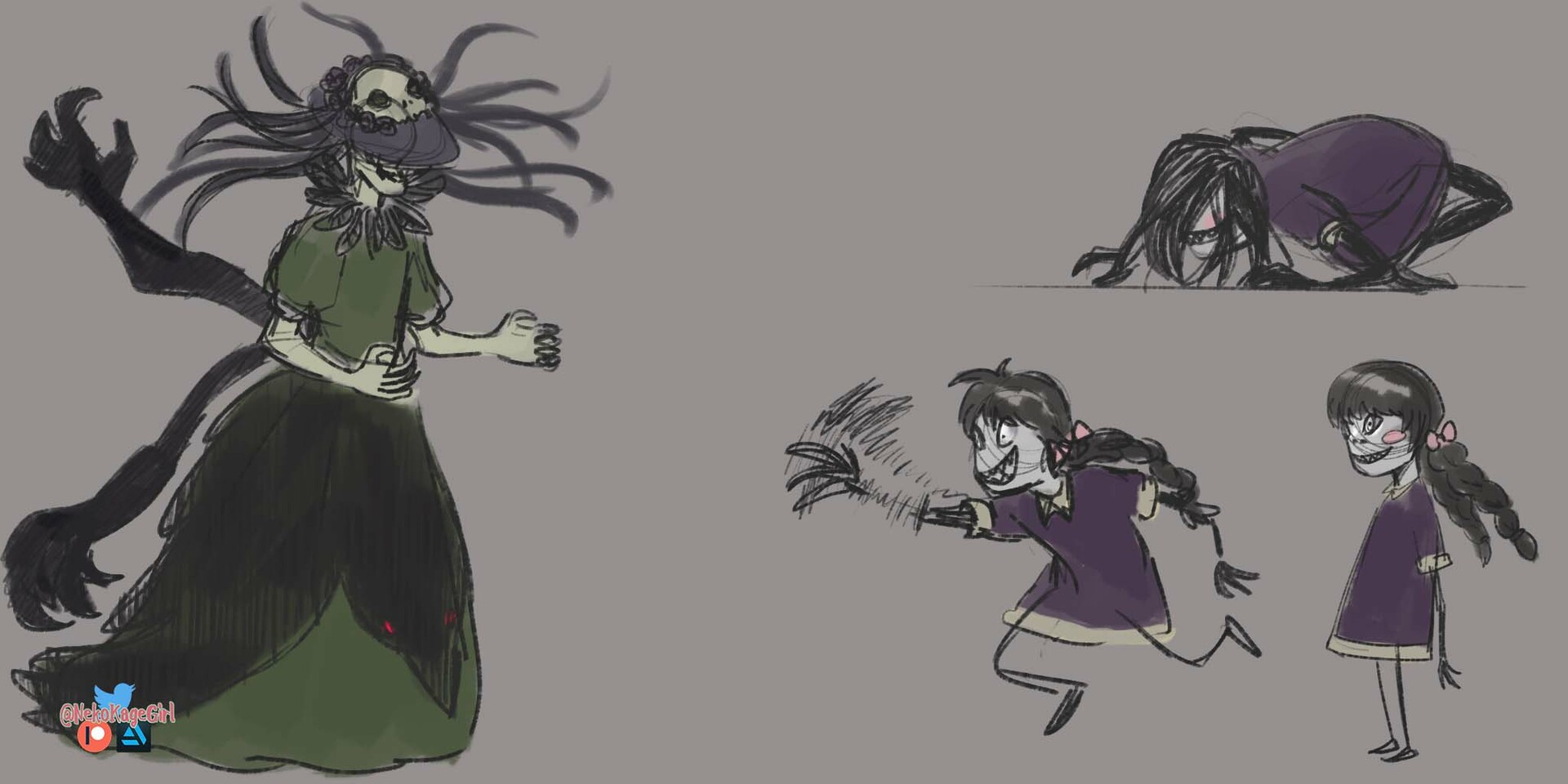 ArtStation - Witch and enemies concepts.