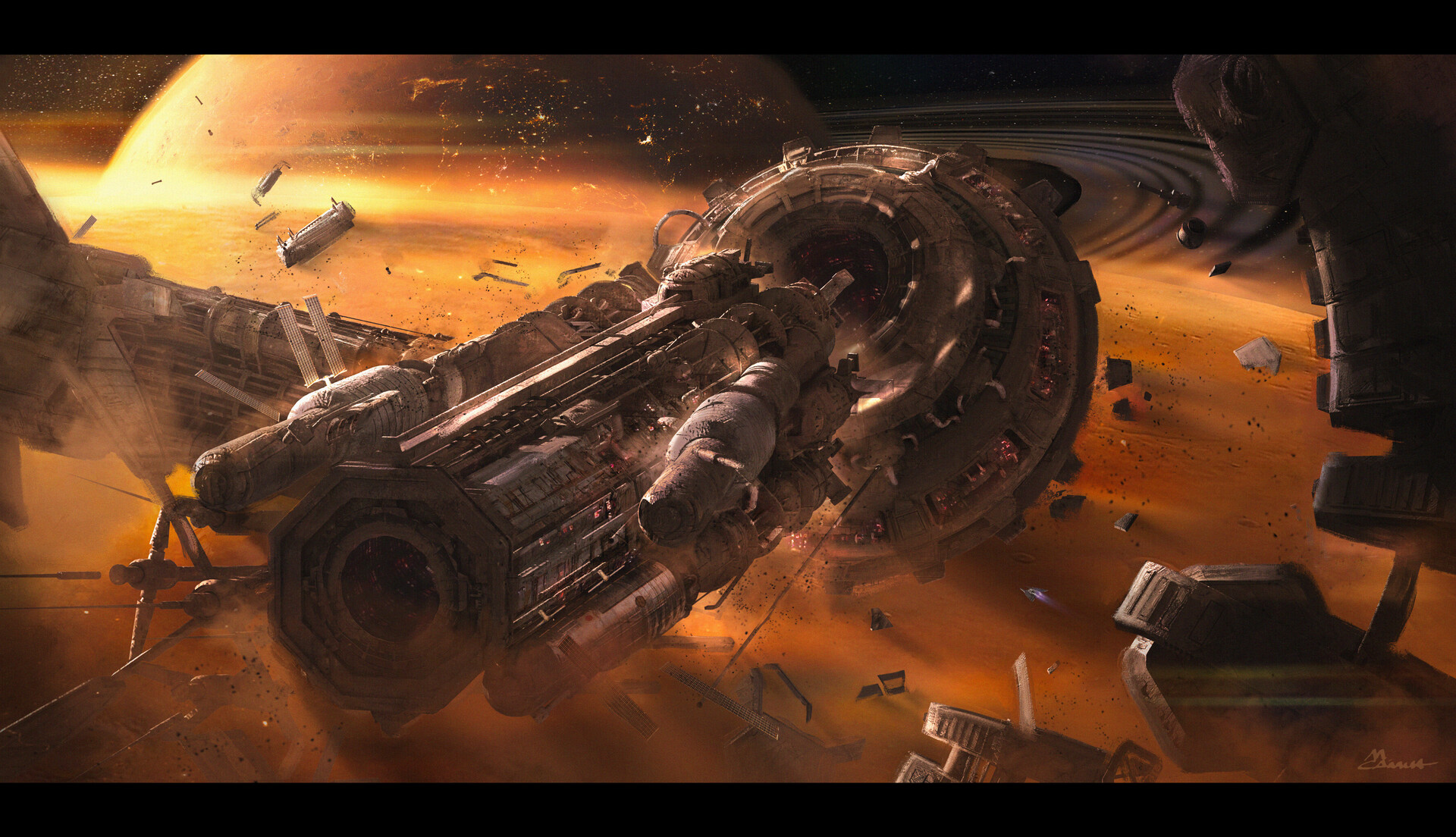 ArtStation - Derelict Space Station, Mickie Javaid-Camua