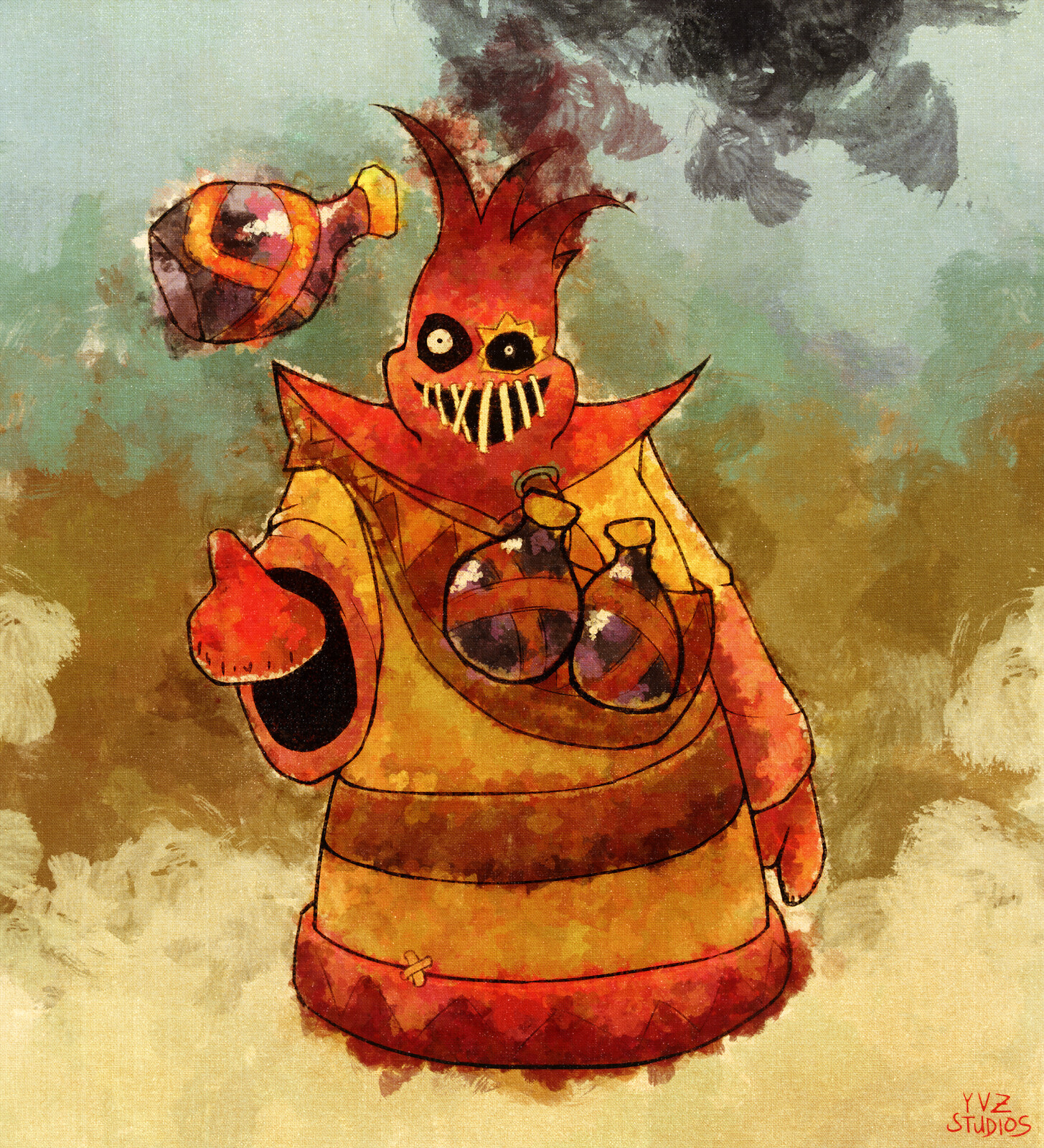 YVZ STUDIOS - Rayman 3 // Hoodboom Fanart // Digital Painting