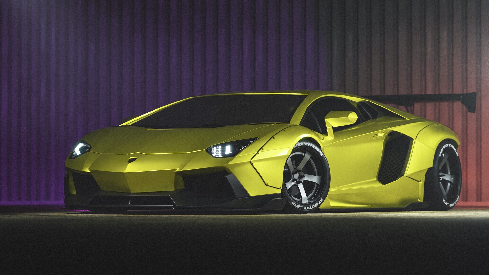 ArtStation - Lamborghini Aventador Lighting Experiment