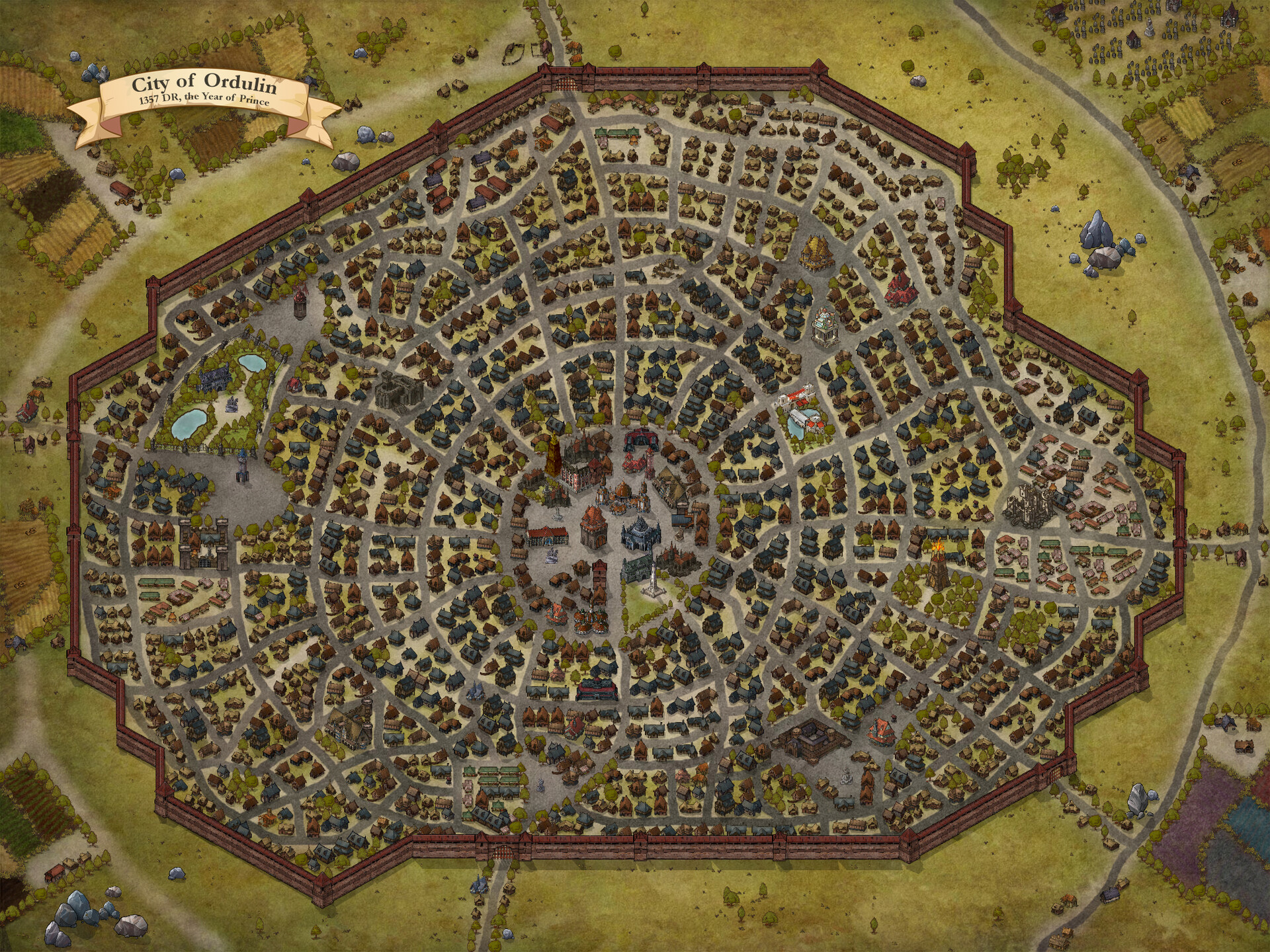 Fantasy Capital City Map