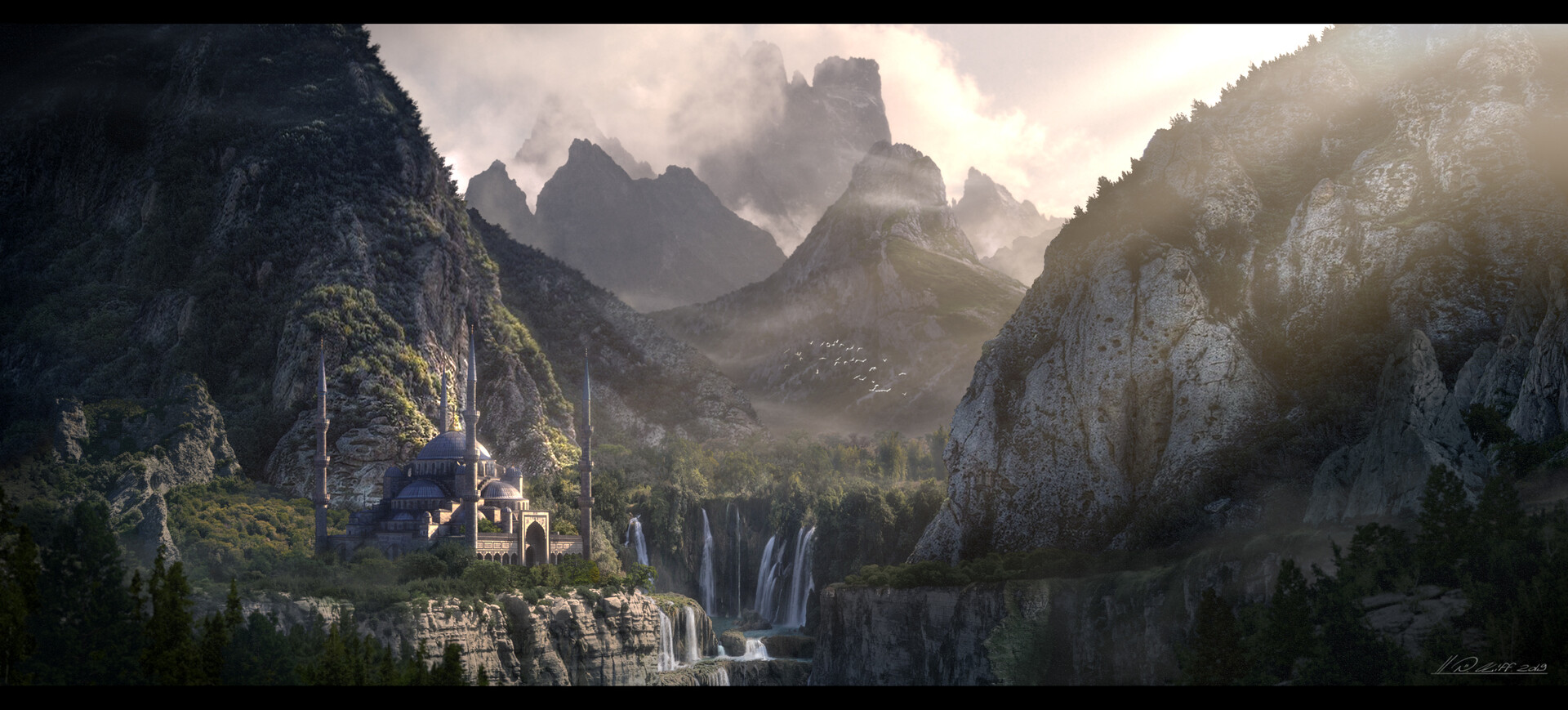 ArtStation - Matte Painting - Cliff, Lim Philippe