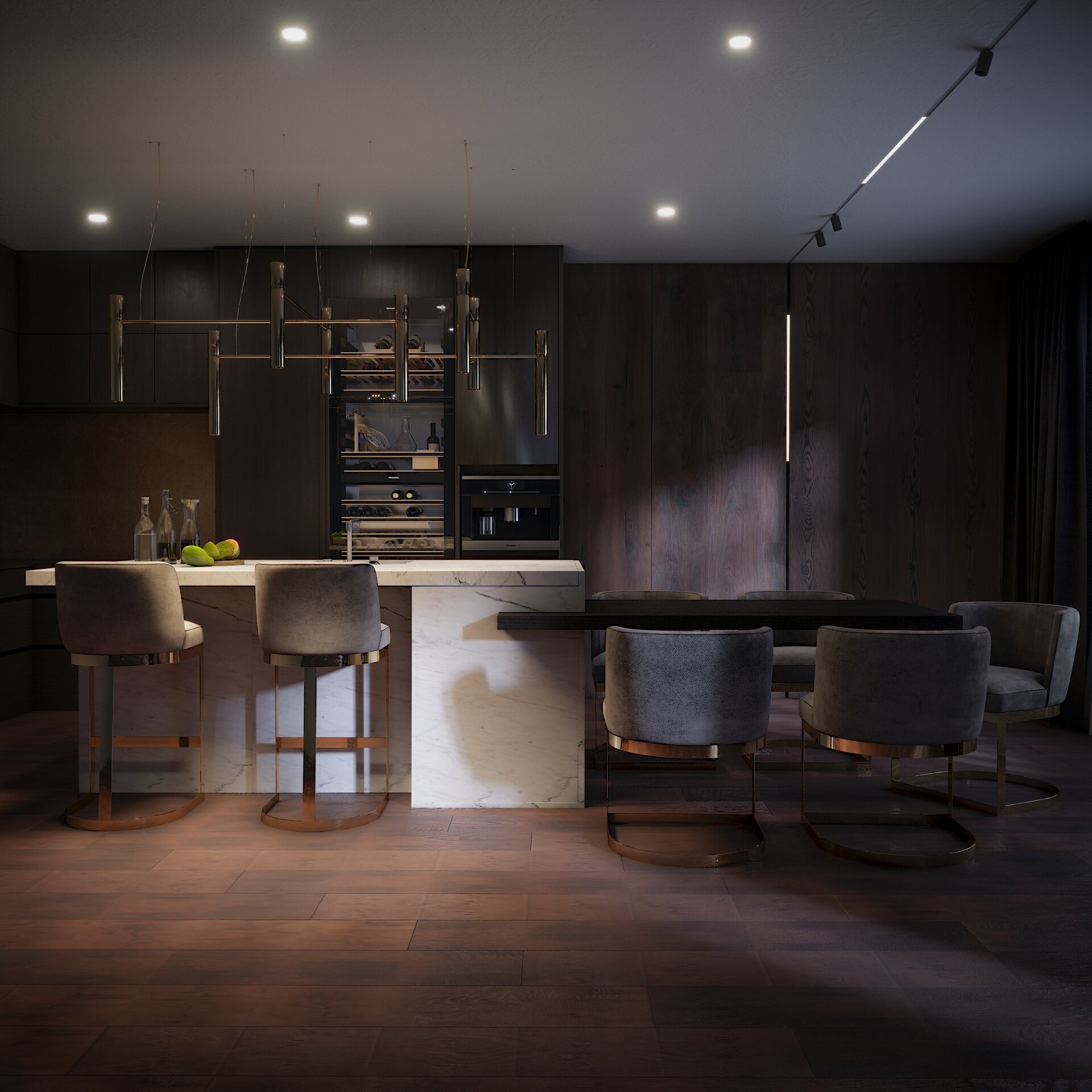 ArtStation - Apartment interior - Kitchen space