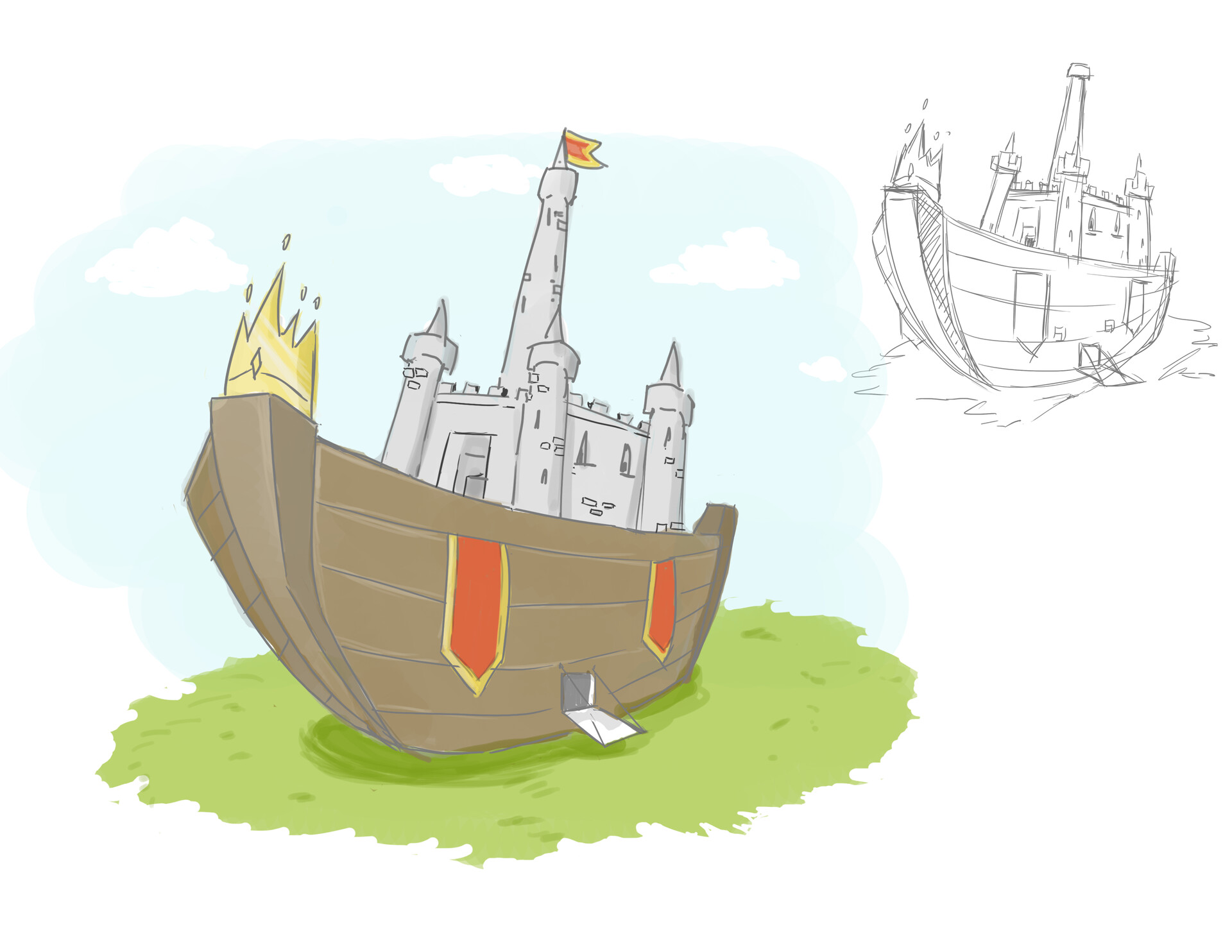 ArtStation - ship_castle