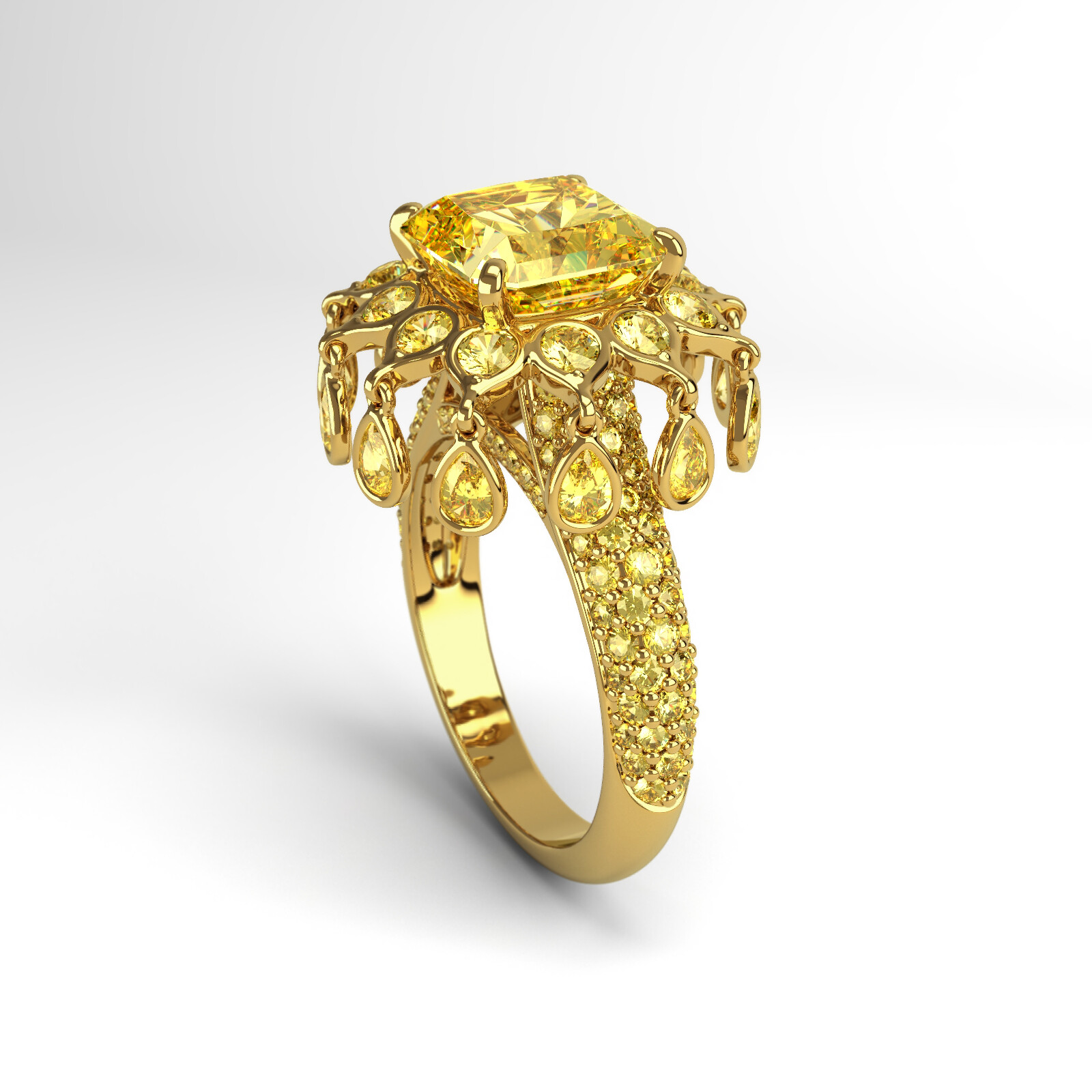 ArtStation - 3D flower ring