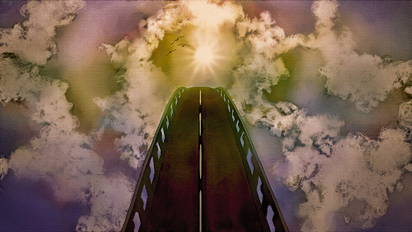 ArtStation - My Road Home to See You_A Highway to Heaven