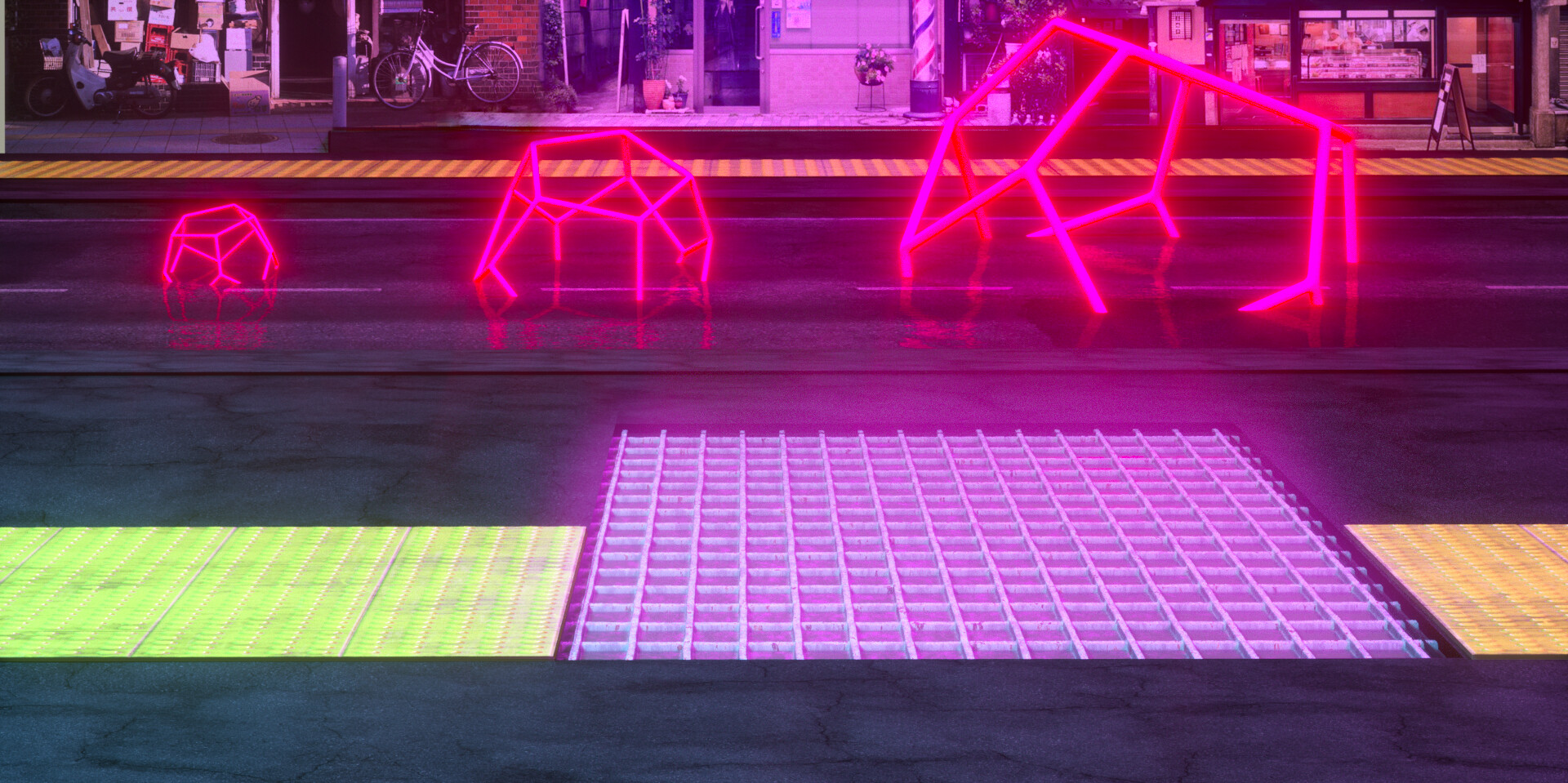 ArtStation - Neon street, Lucas Kawano