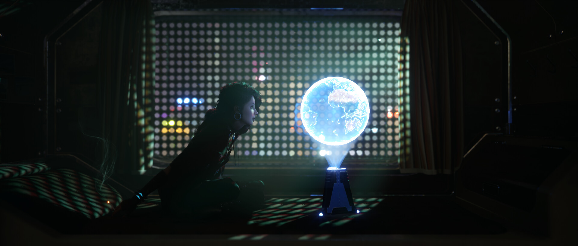 ArtStation - UE4 Lighting - Scifi Bunk Hologram