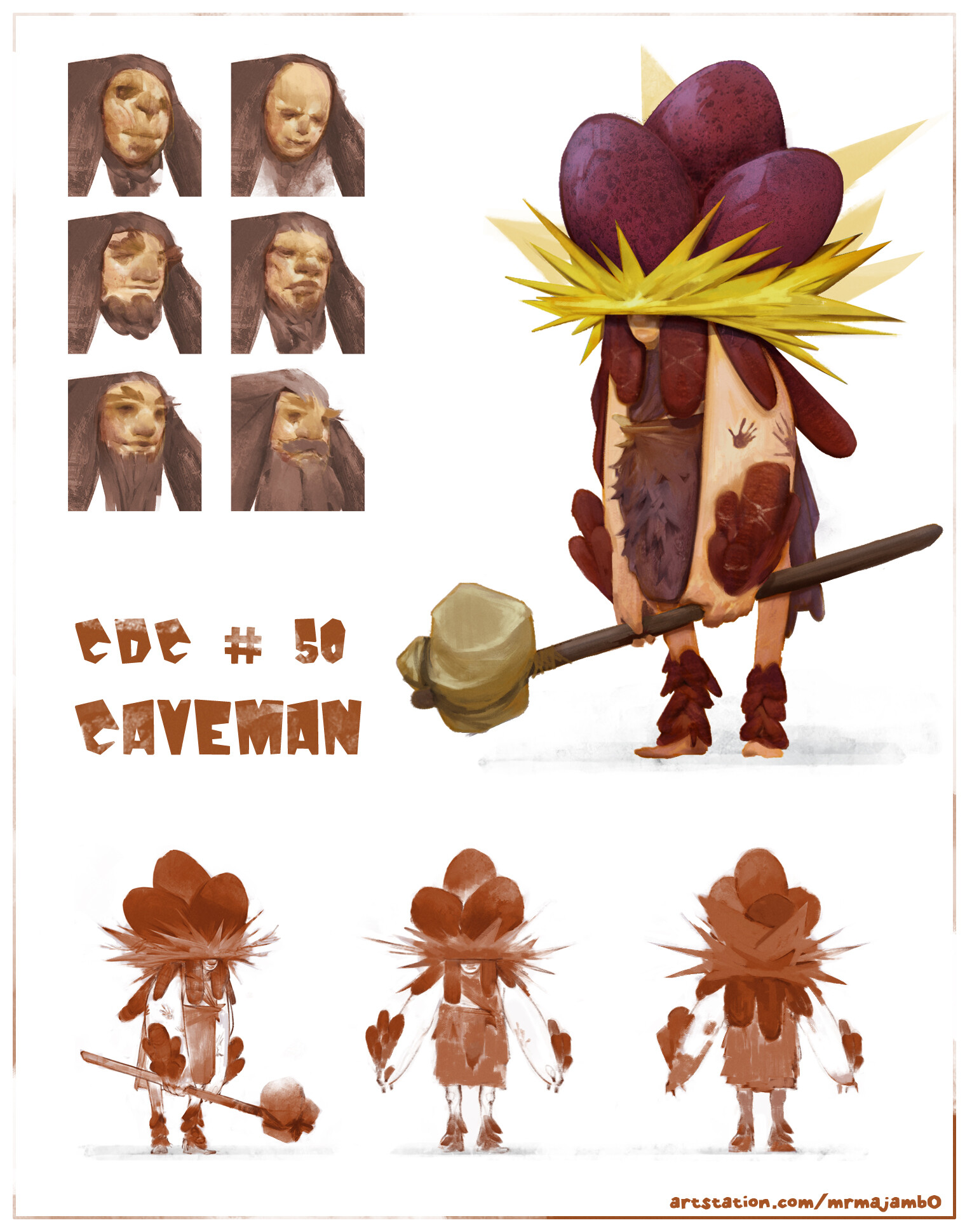 ArtStation - CDChallenge #50. Caveman.