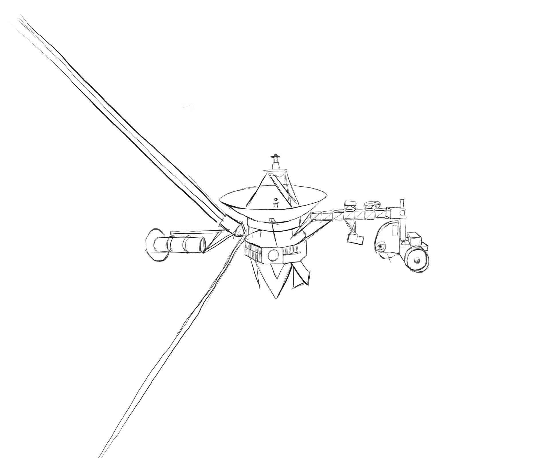 Space Probe Drawing
