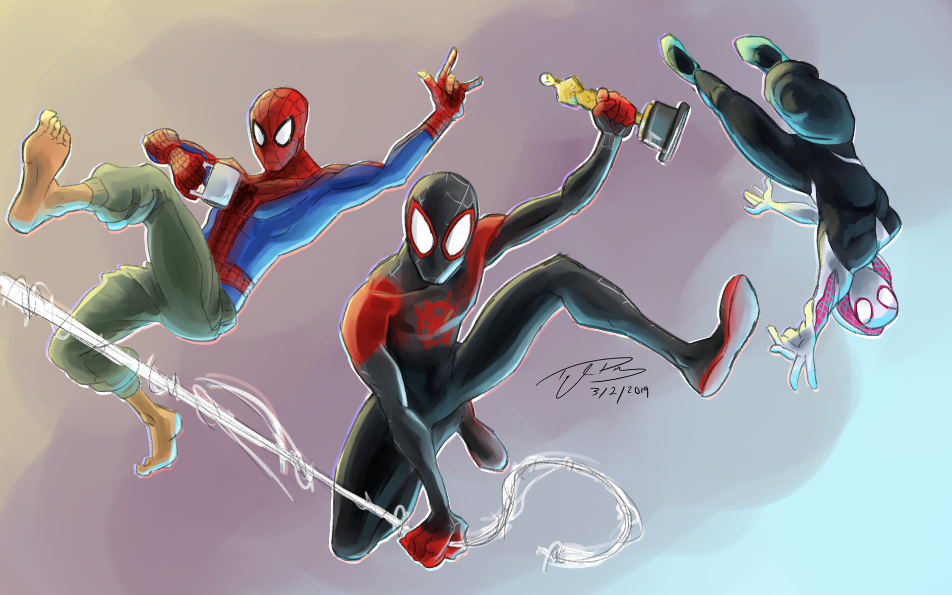 ArtStation - Into the Spider-Verse Oscar Tribute