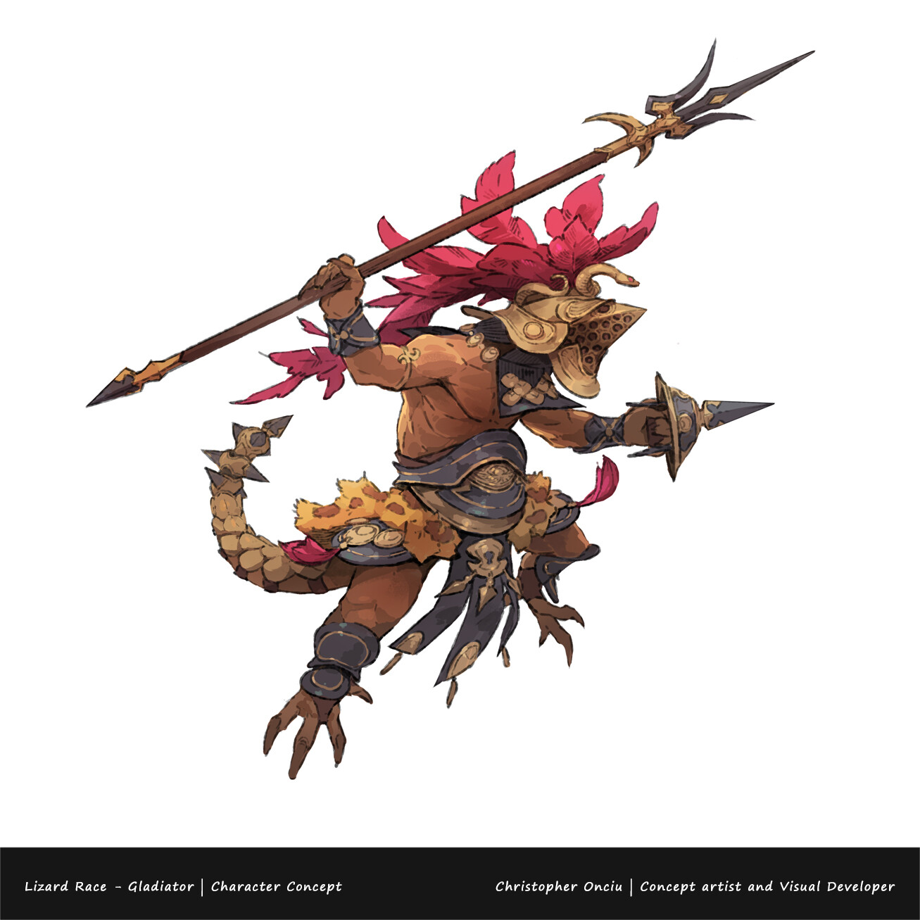 ArtStation - RPG Character Concept: Gladiator / Lizard race