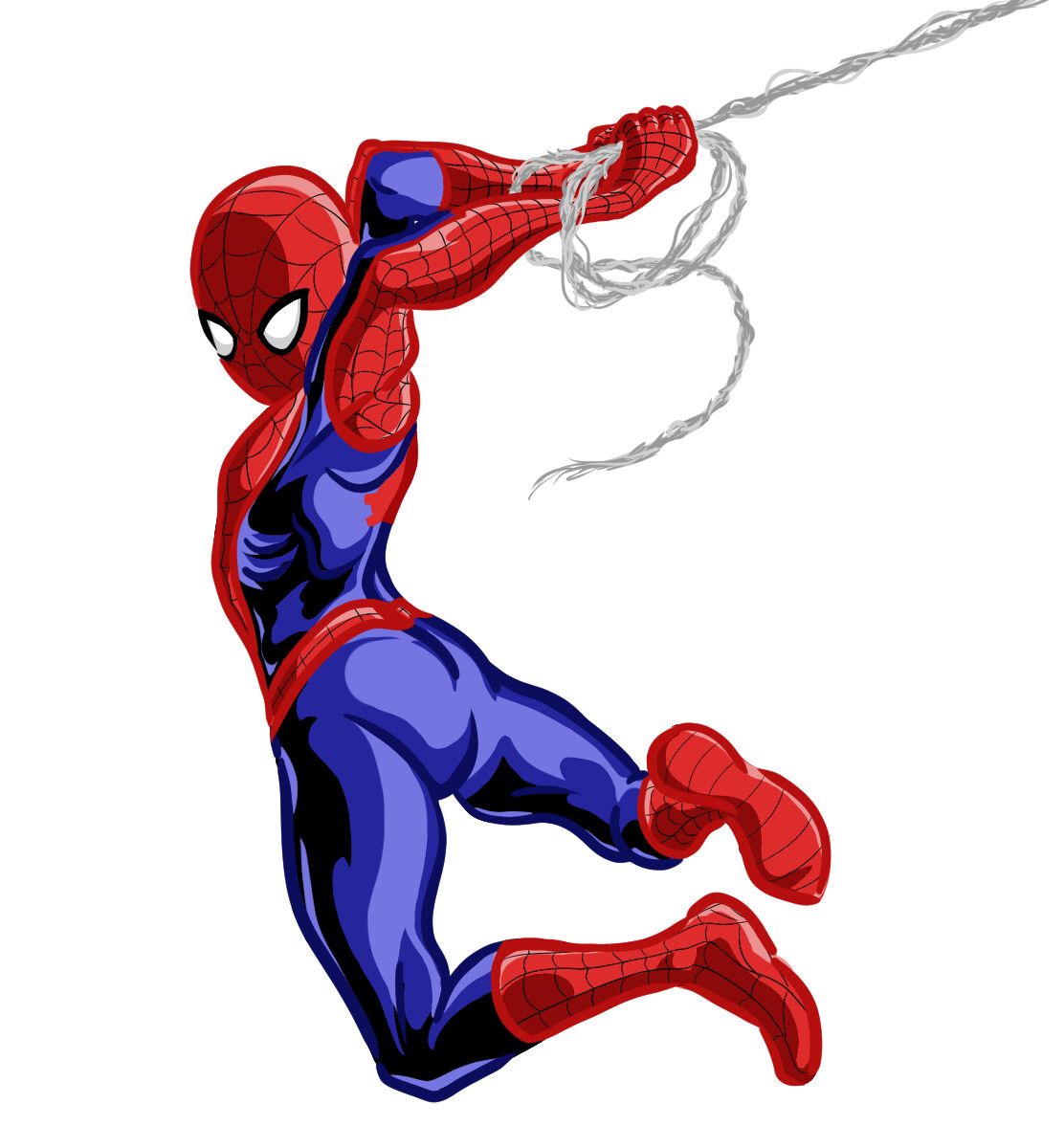 Spiderman Cartoon Swinging
