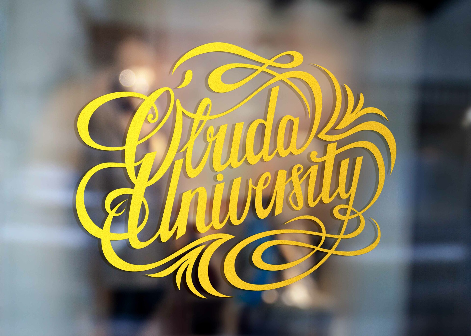 ArtStation - Óbuda University - Calligraphic logo