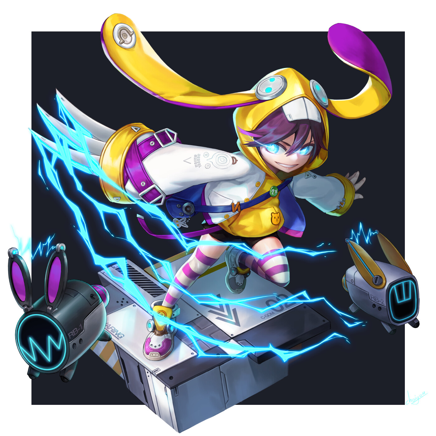 ArtStation - electric girl