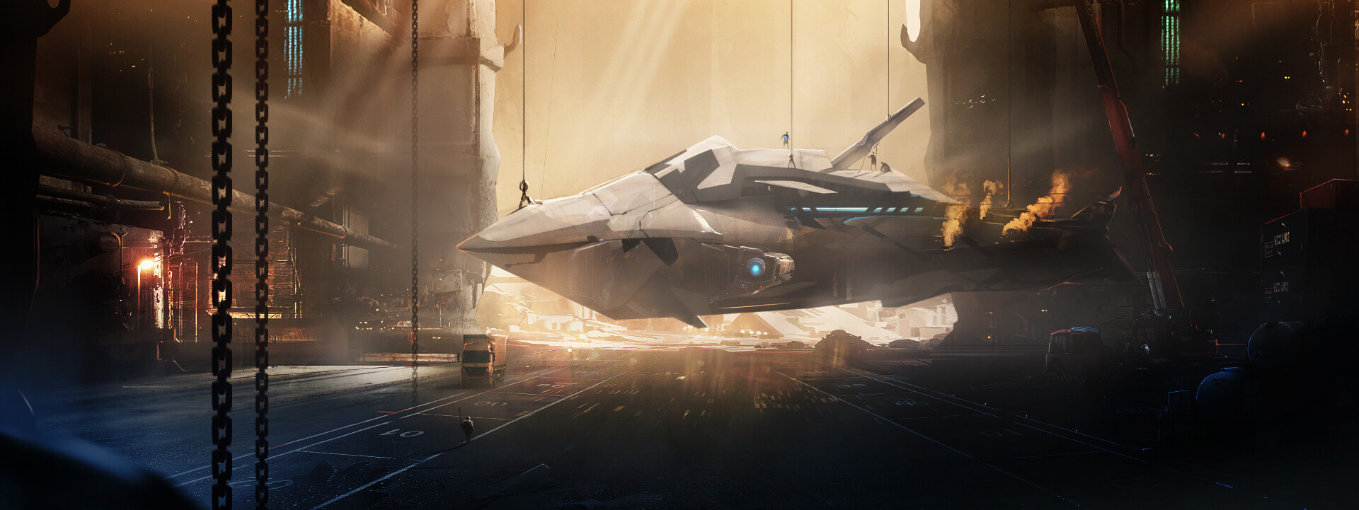 ArtStation - space shipyard...............iii