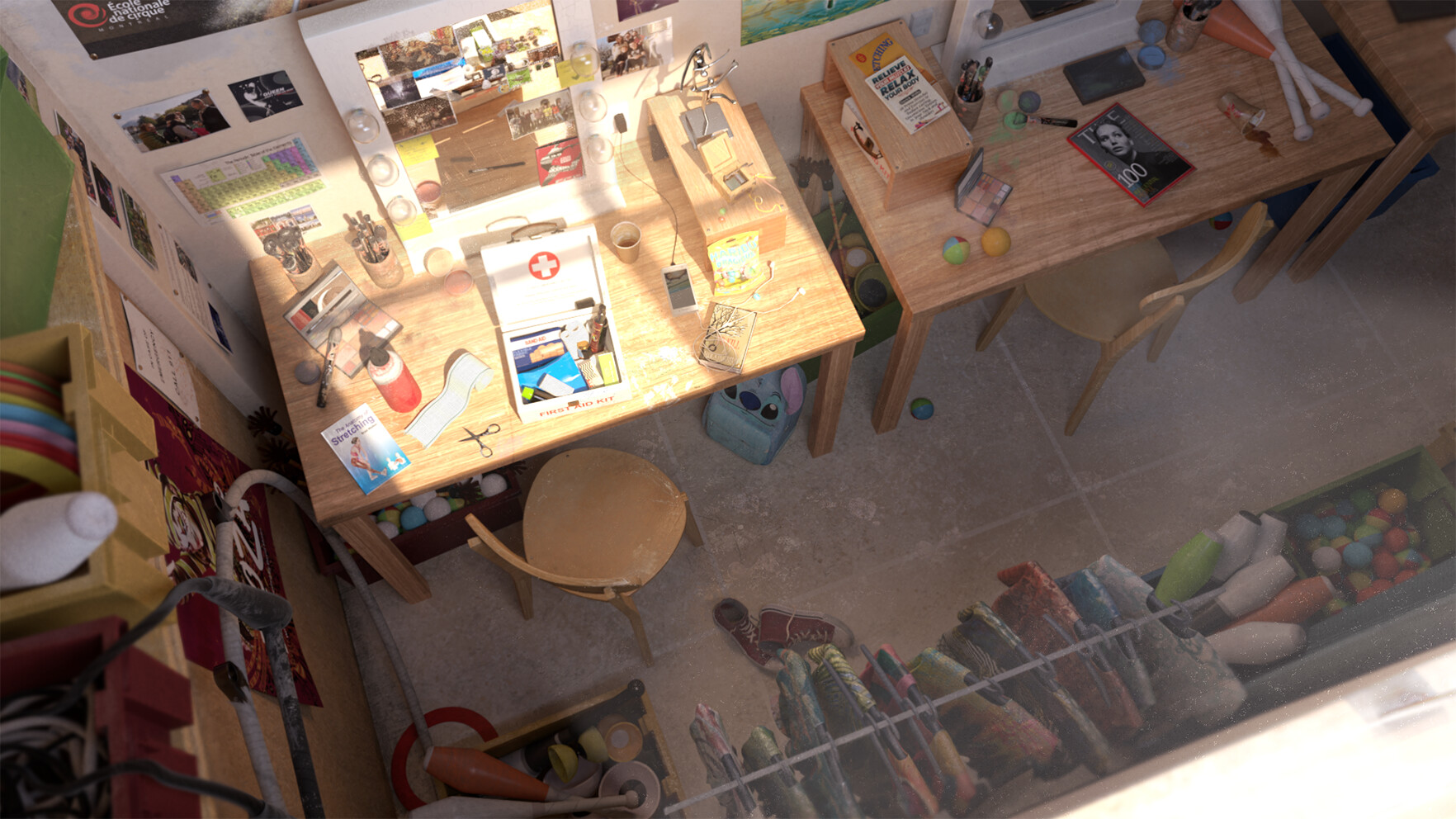 ArtStation - First year final year project, dressing room of a modern ...