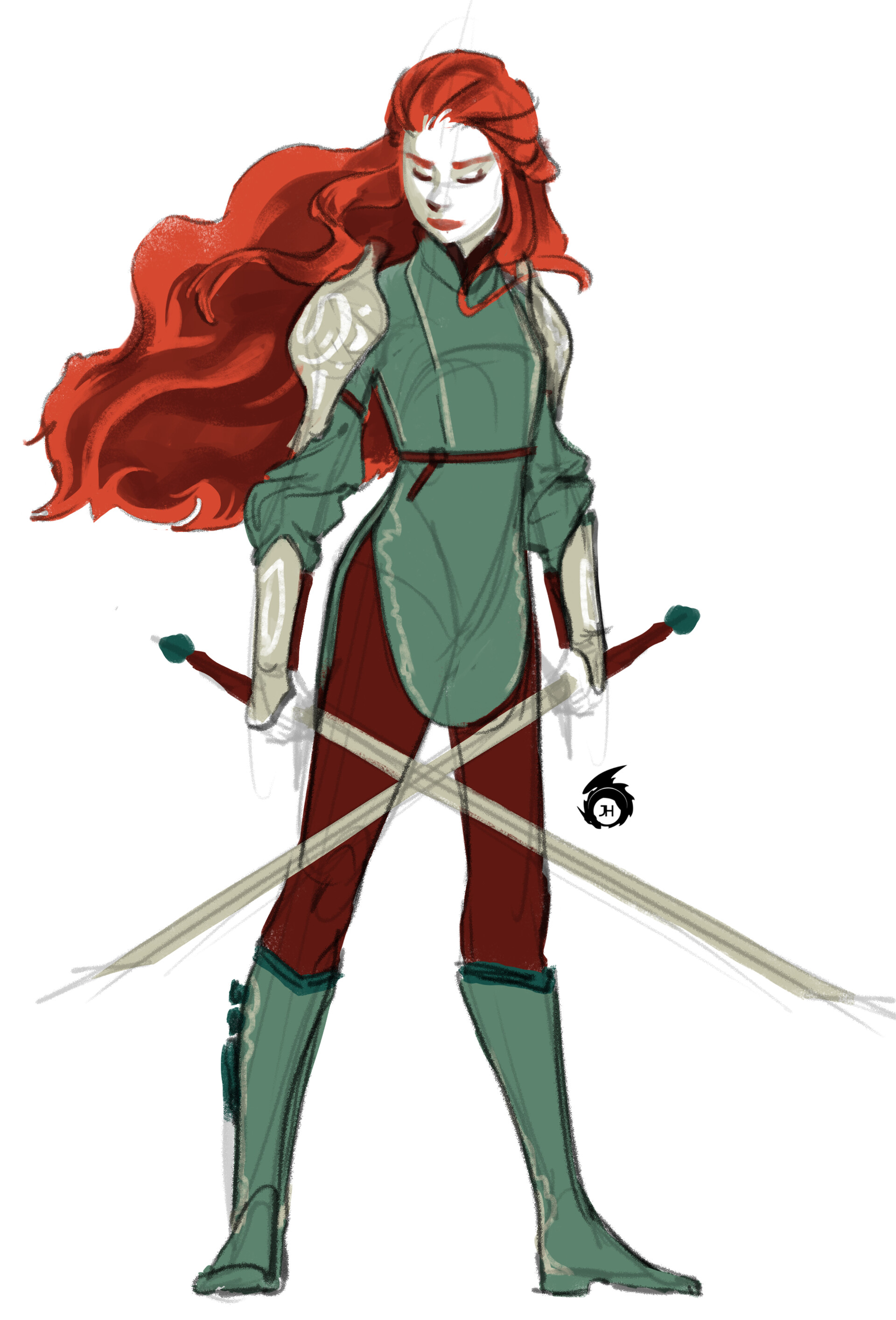 ArtStation - Fire Warrior Sketch