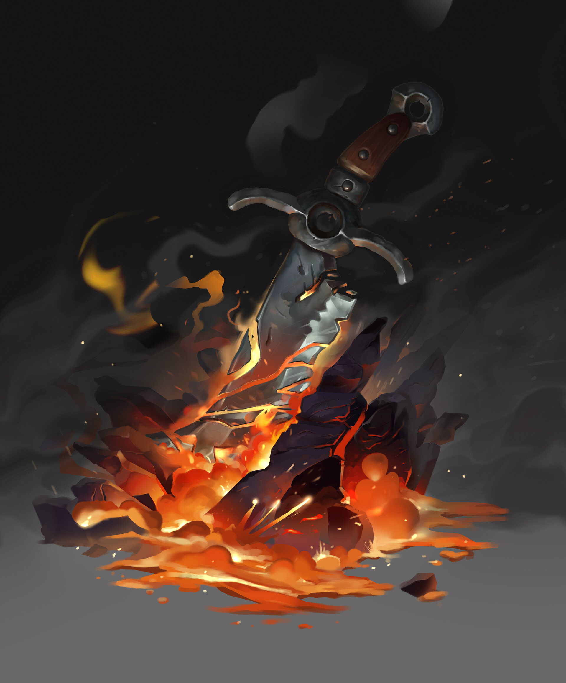 ArtStation - sword in lava