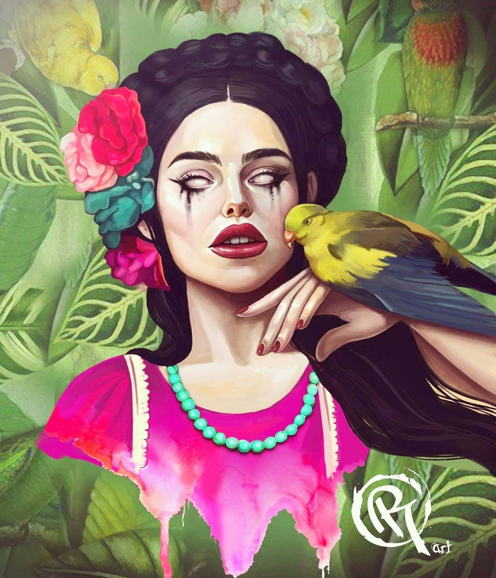 ArtStation - Self portrait "Call me Frida Kahlo"