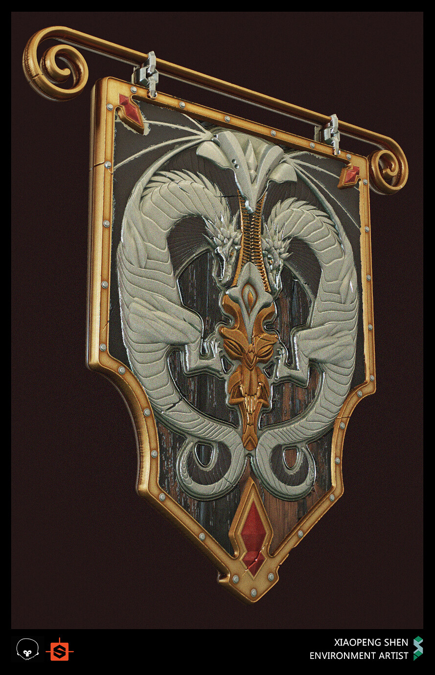 Xiaopeng Shen - Devil Bar Sign - Substance Designer