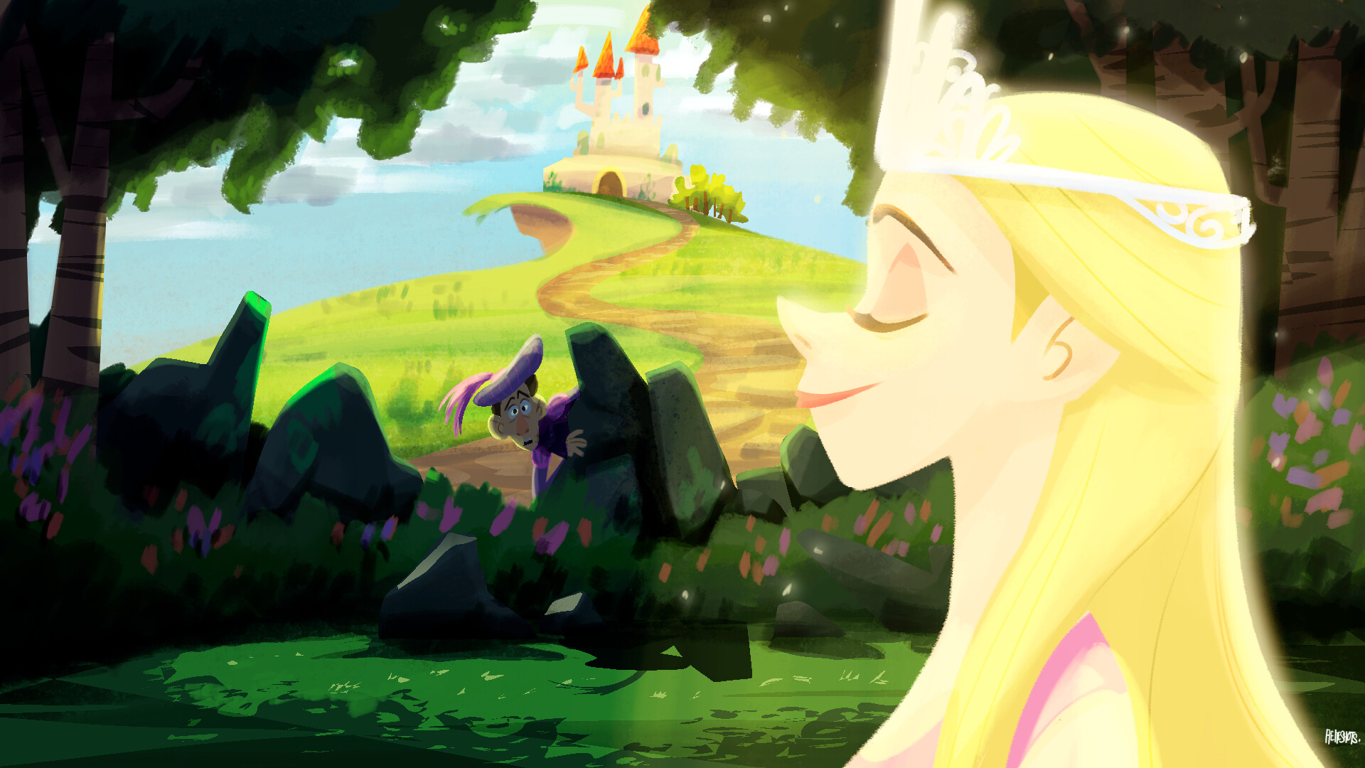 ArtStation - Admiring the blessed one.