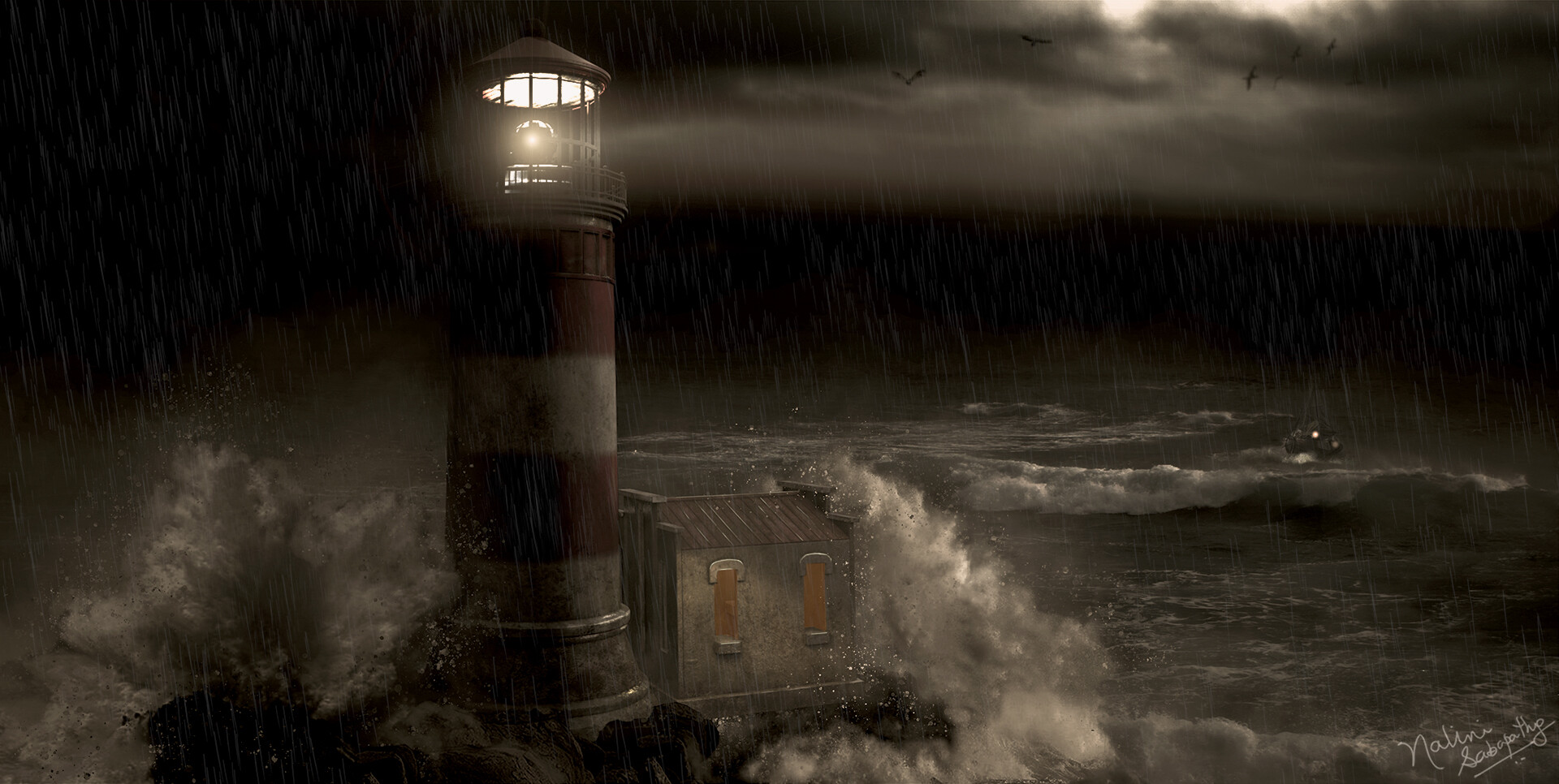 ArtStation - 3D "Tempest at Sea"