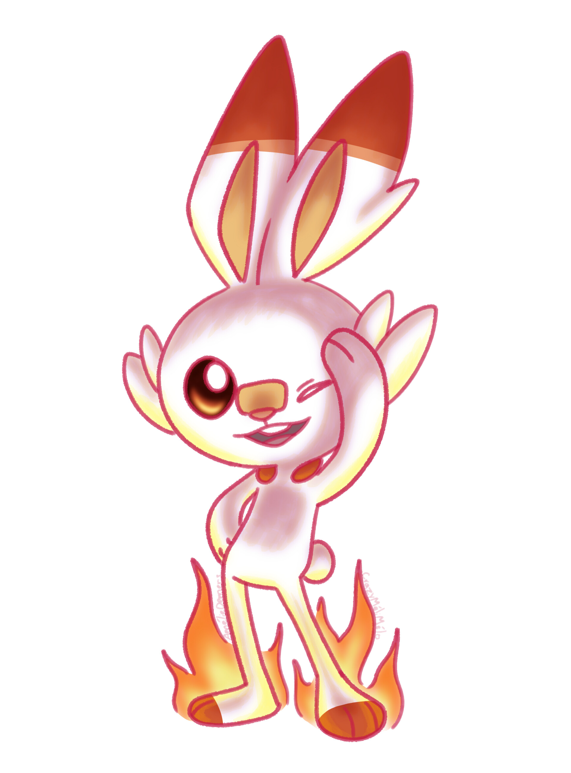 ArtStation - Flaming Scorbunny