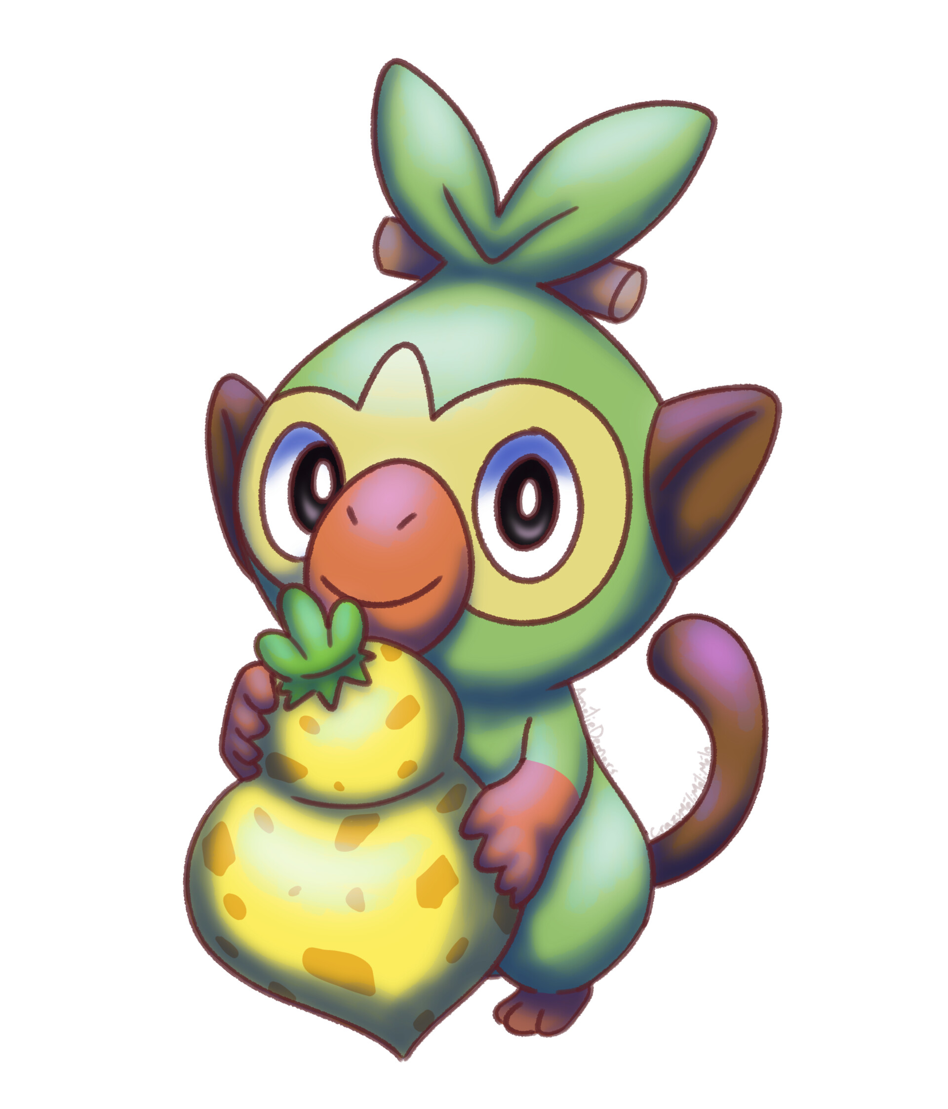 ArtStation - Grookey Sitrus Berry