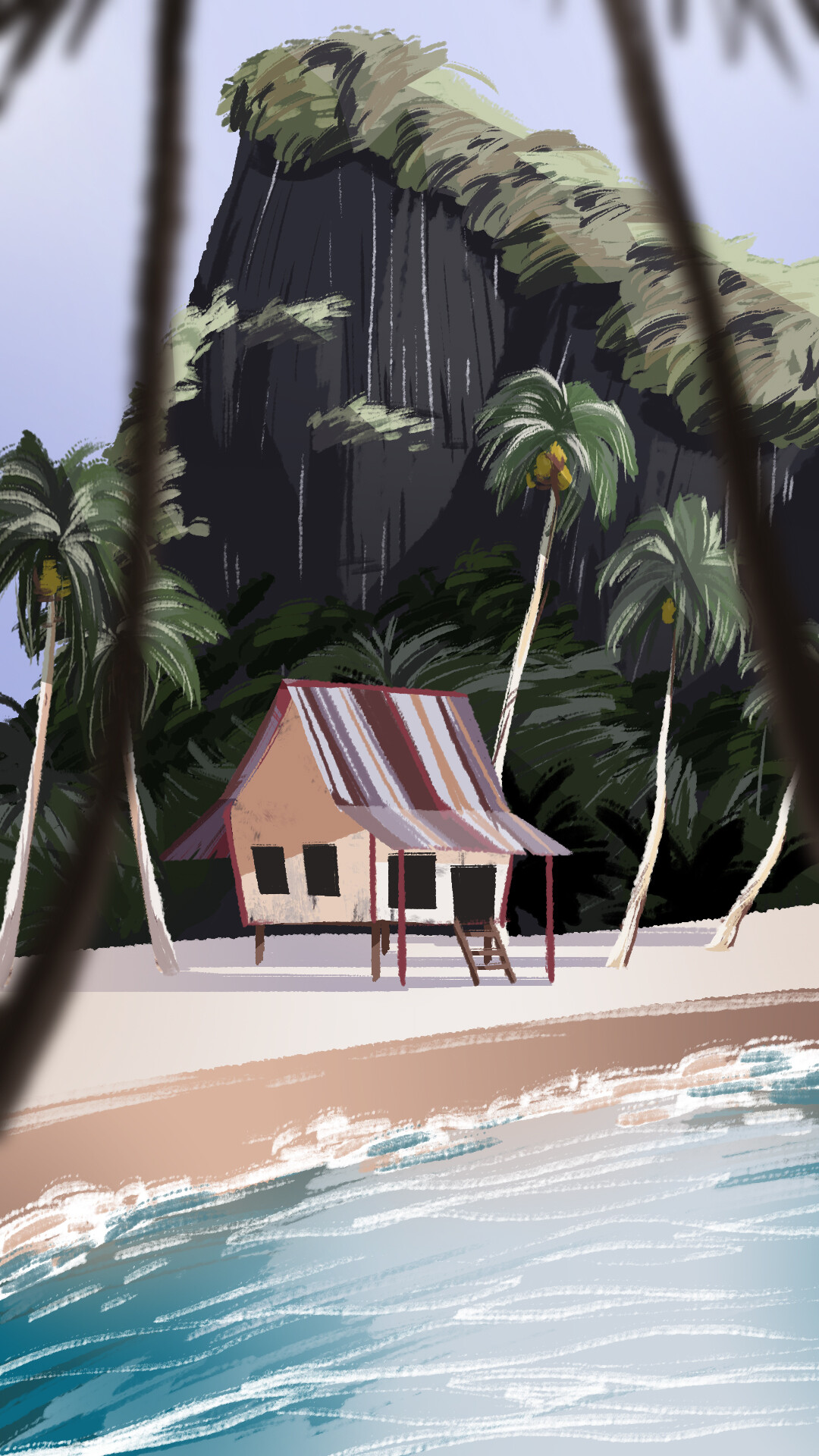 ArtStation - A Hut on an Island