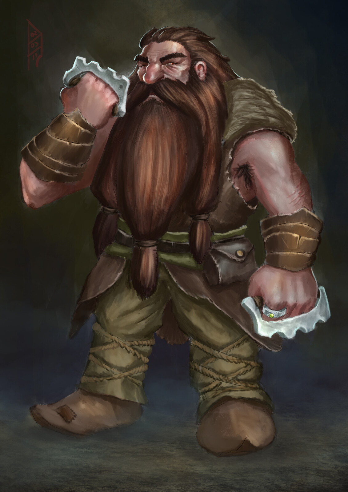 Daniel Denova - Dwarf Monk/Barbarian (DnD)