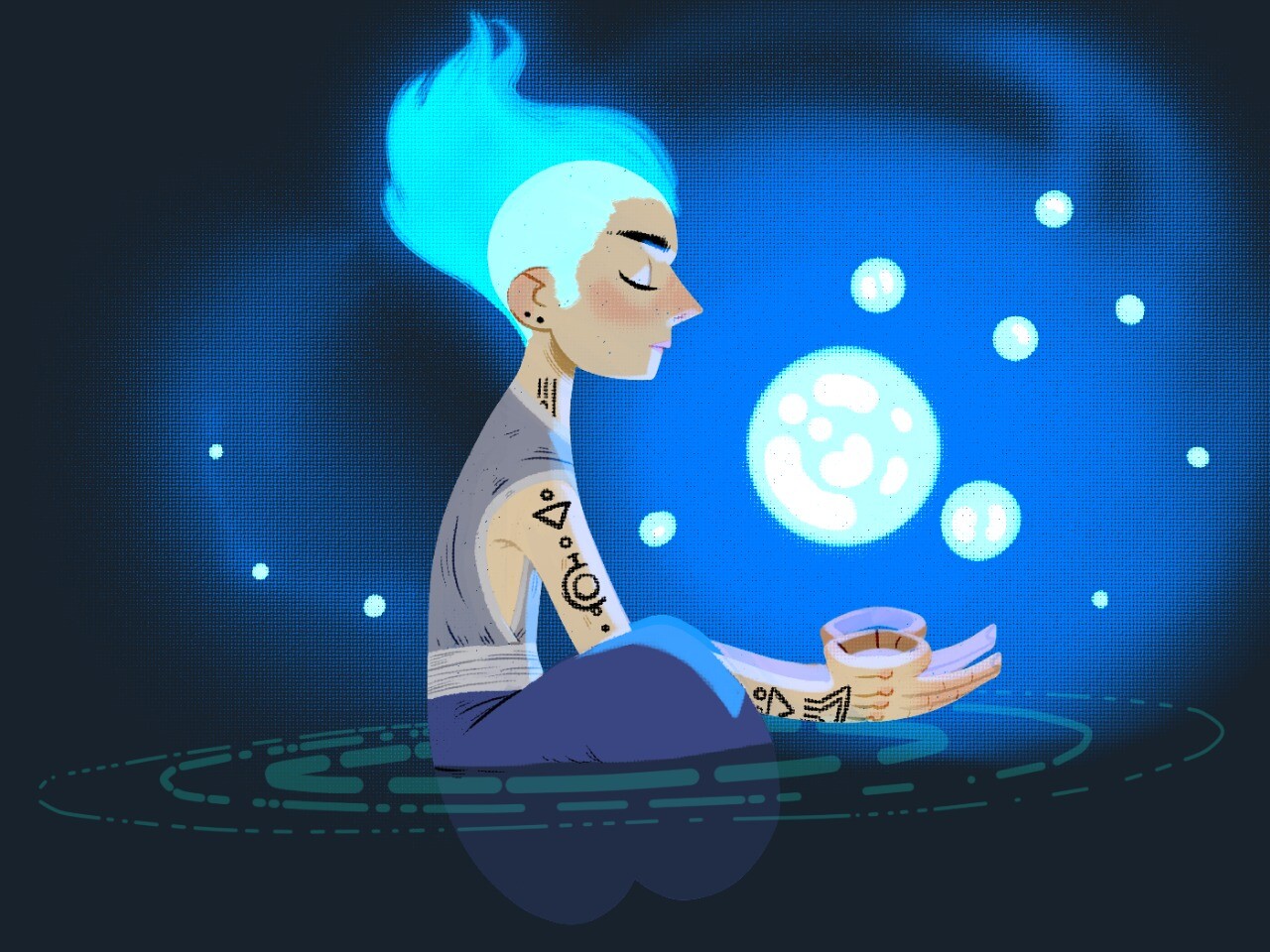 ArtStation - Blue Light witch