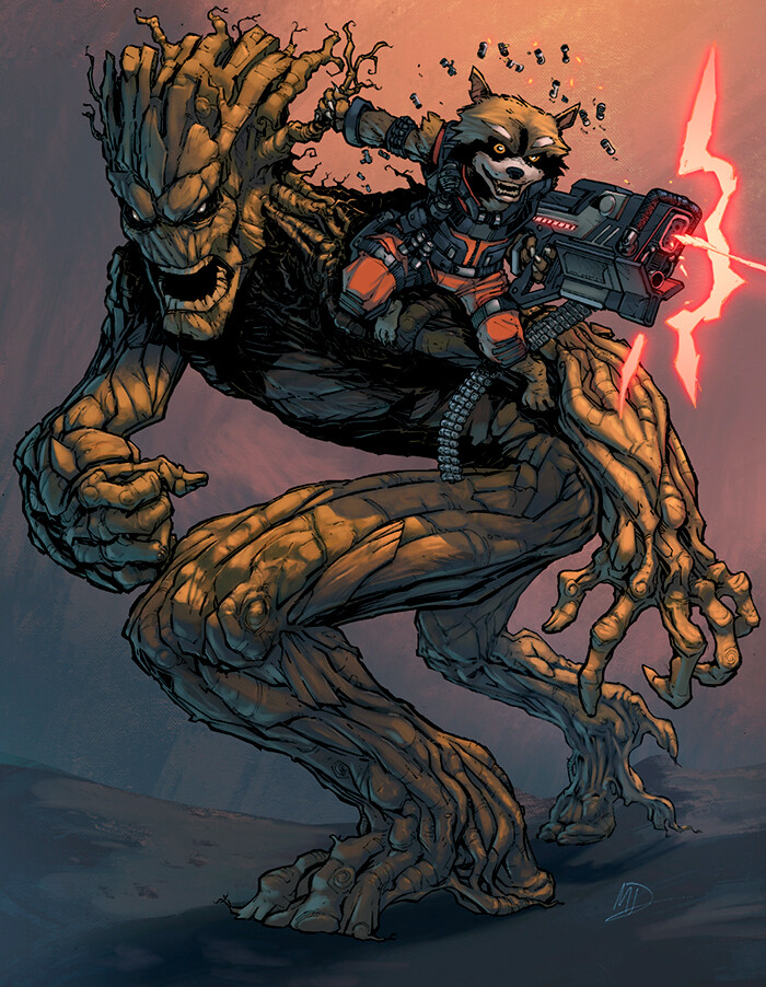 ArtStation - Groot and Rocket