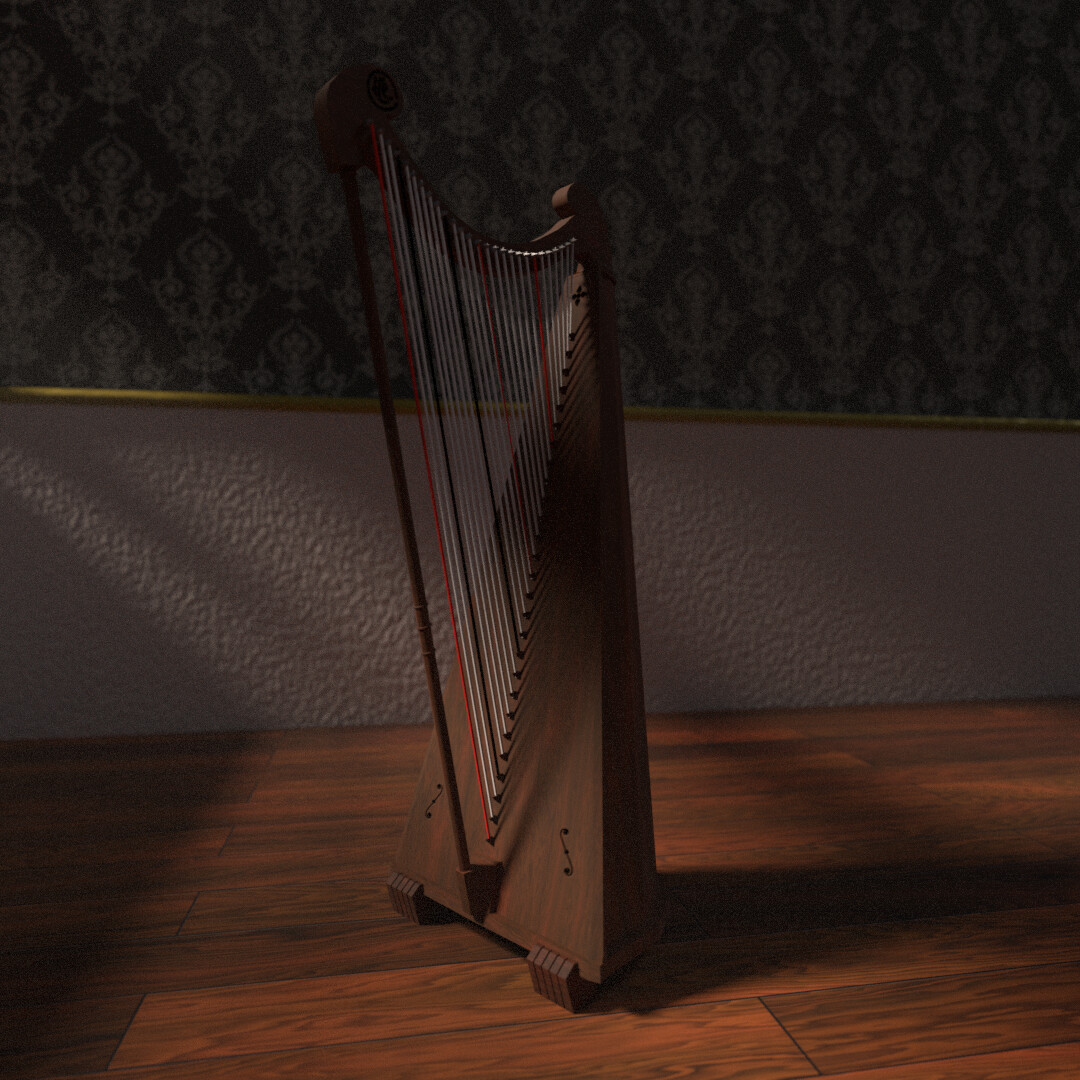 ArtStation - Realistic harp