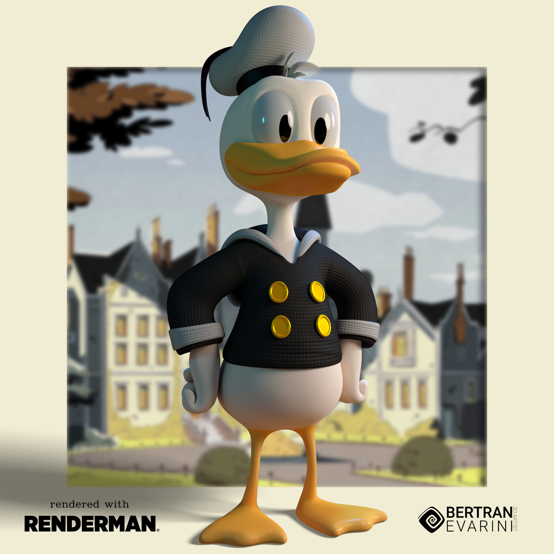 donald duck thinking