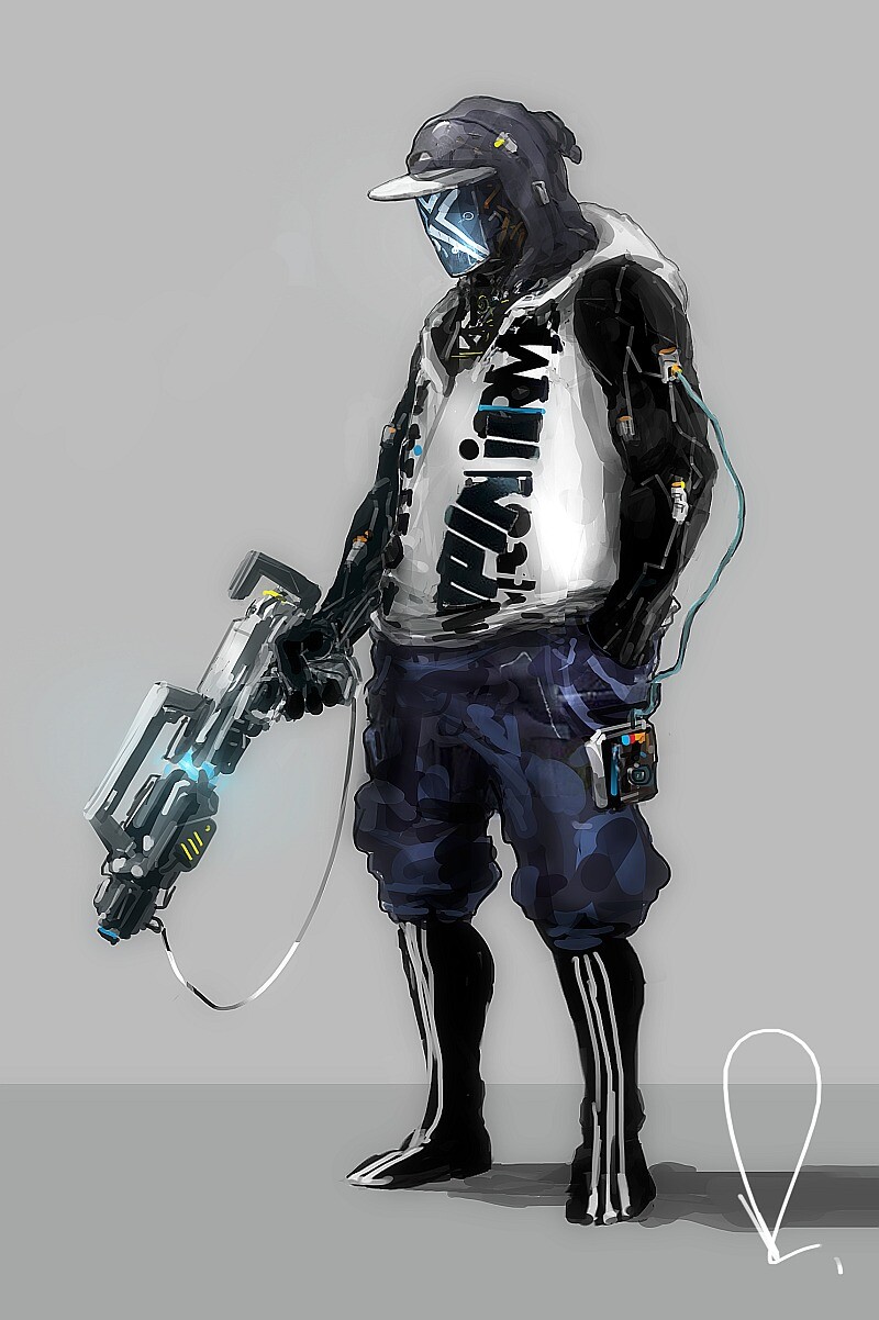 ArtStation - CyberDude - character concept sketch