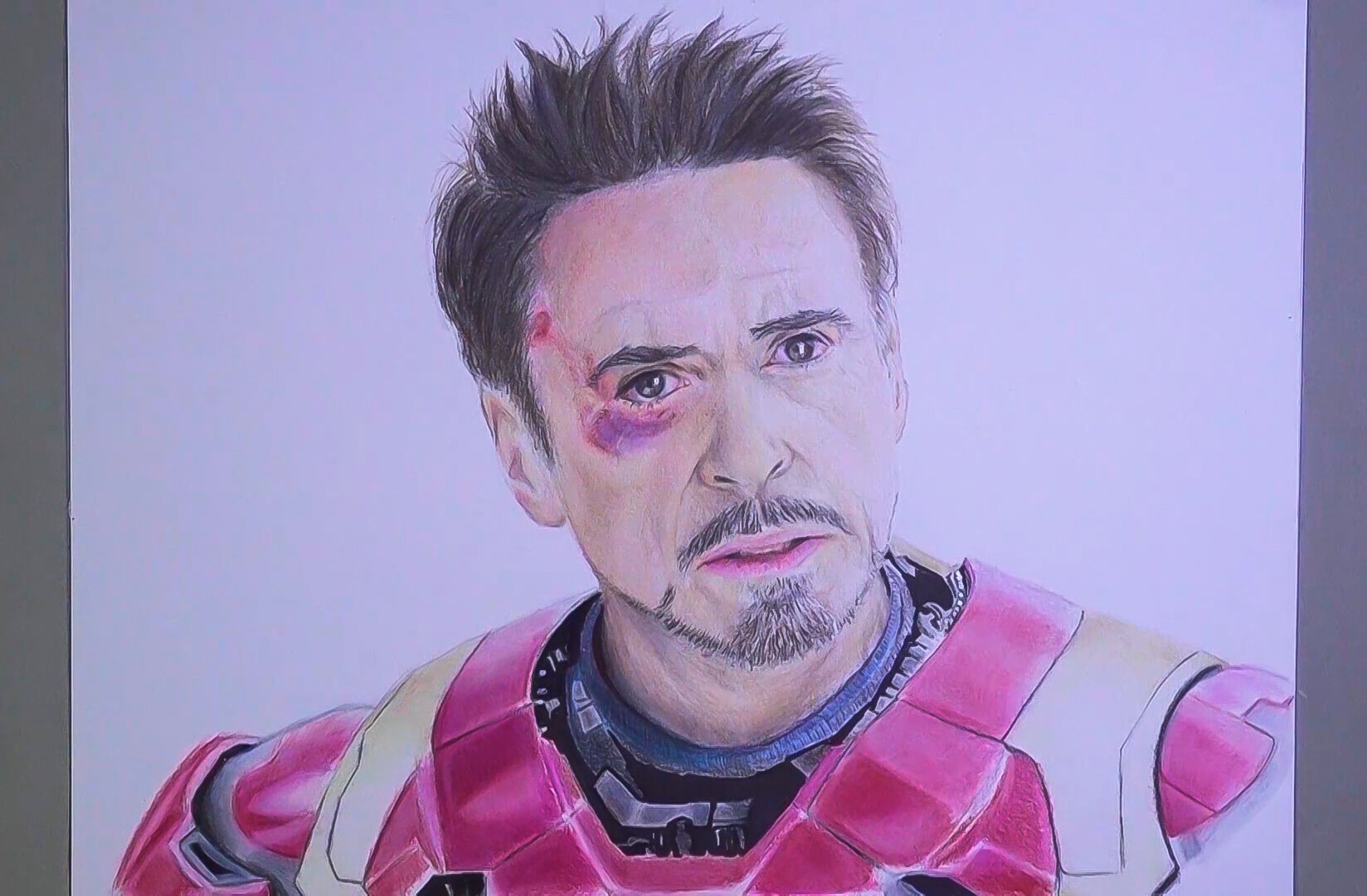 how to draw robert downey jr iron man