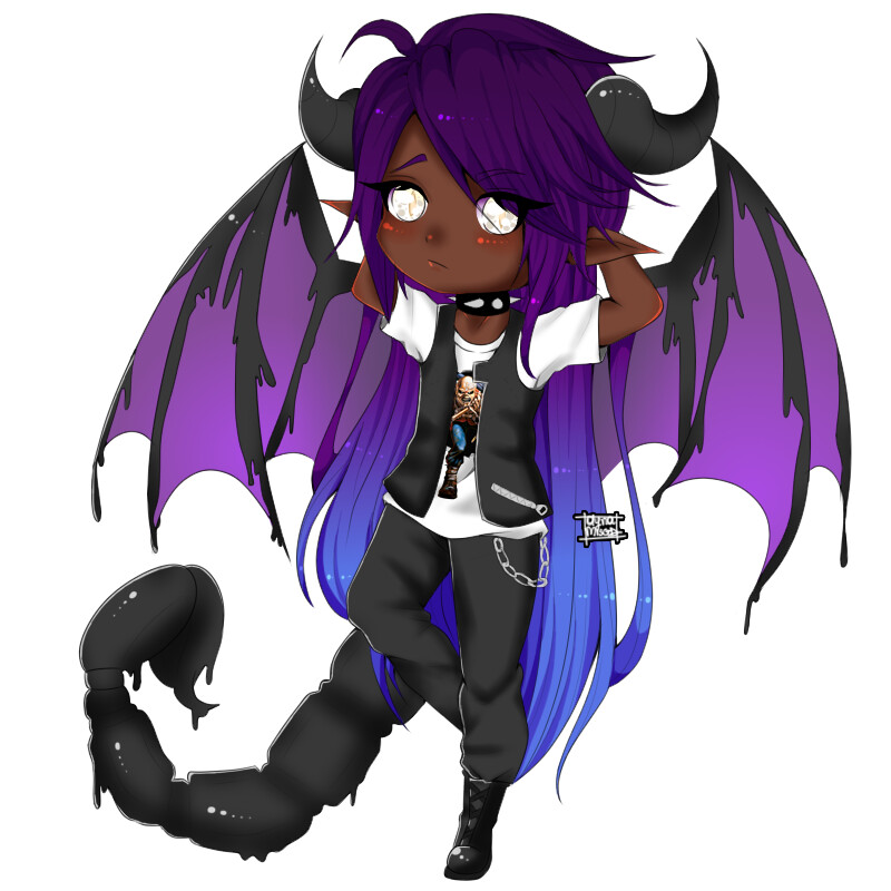 ArtStation - Custom chibi commish - DemonInk CS
