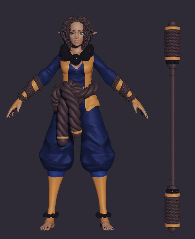 ArtStation - Elven Monk