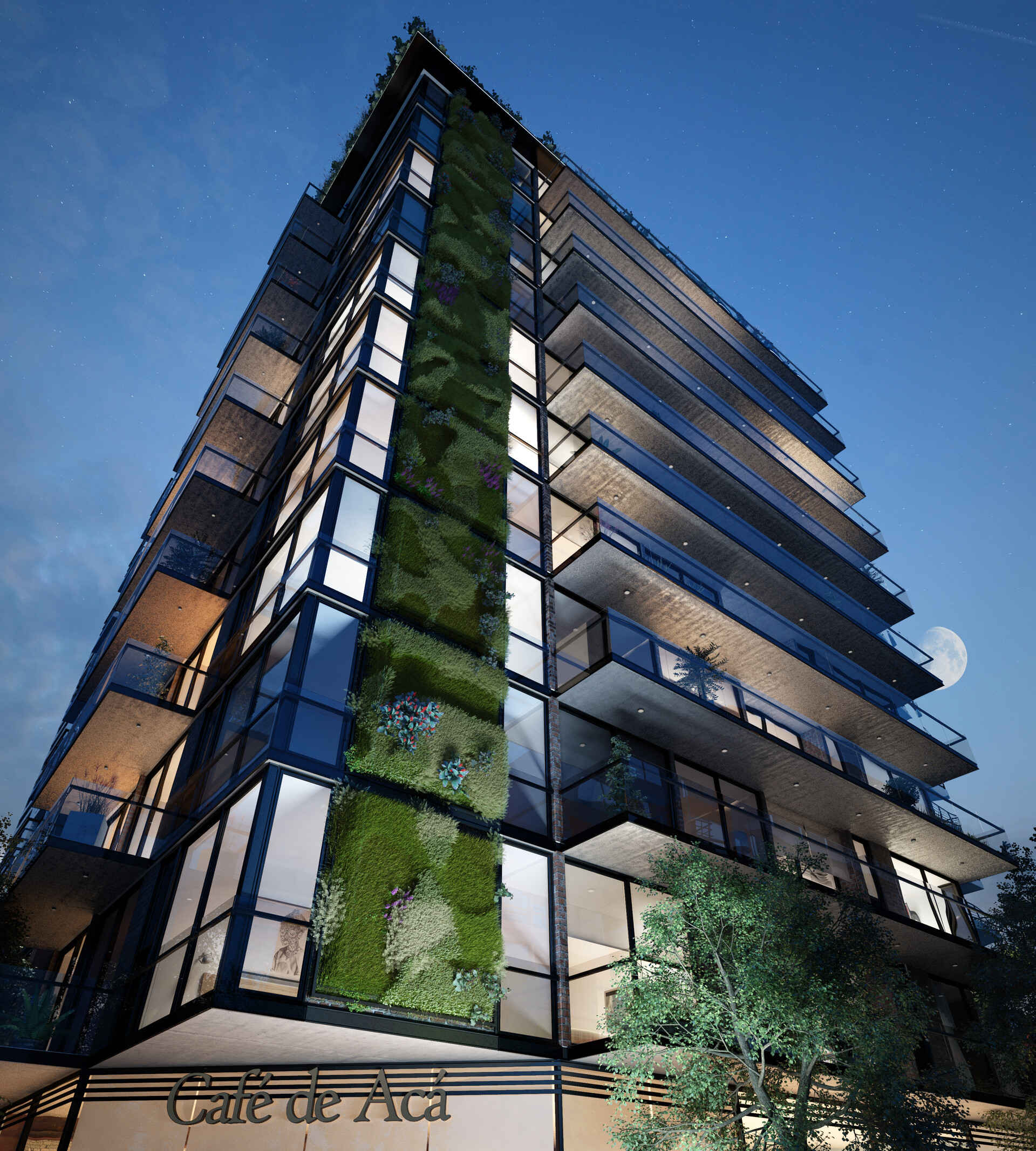 Bruno Corigliano - High Rise Building with Green Wall