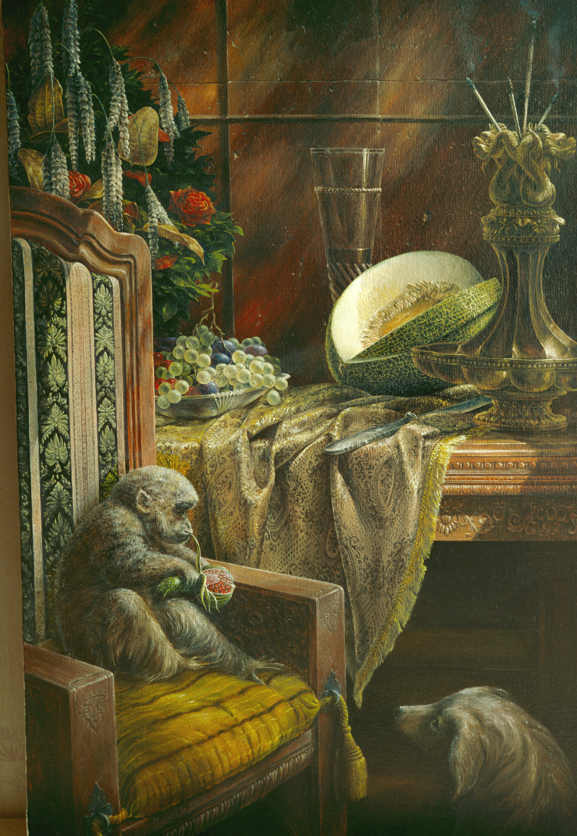 ArtStation - Sil life with monkey and dog