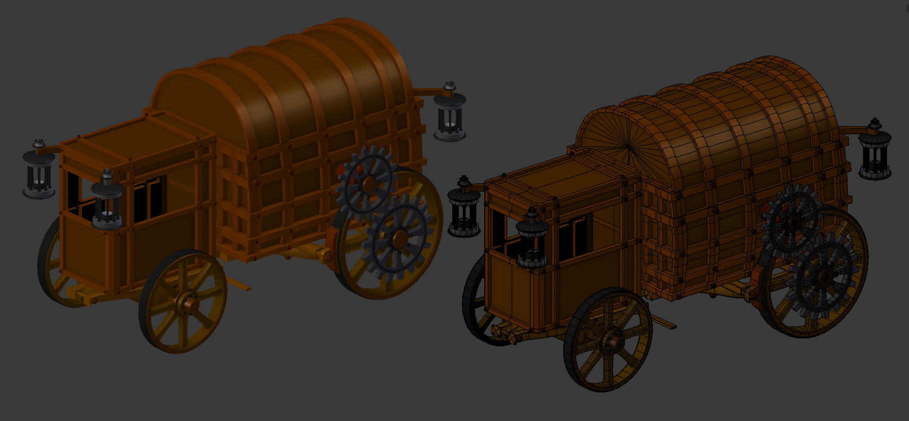 ArtStation - Medieval lever powered vehicle