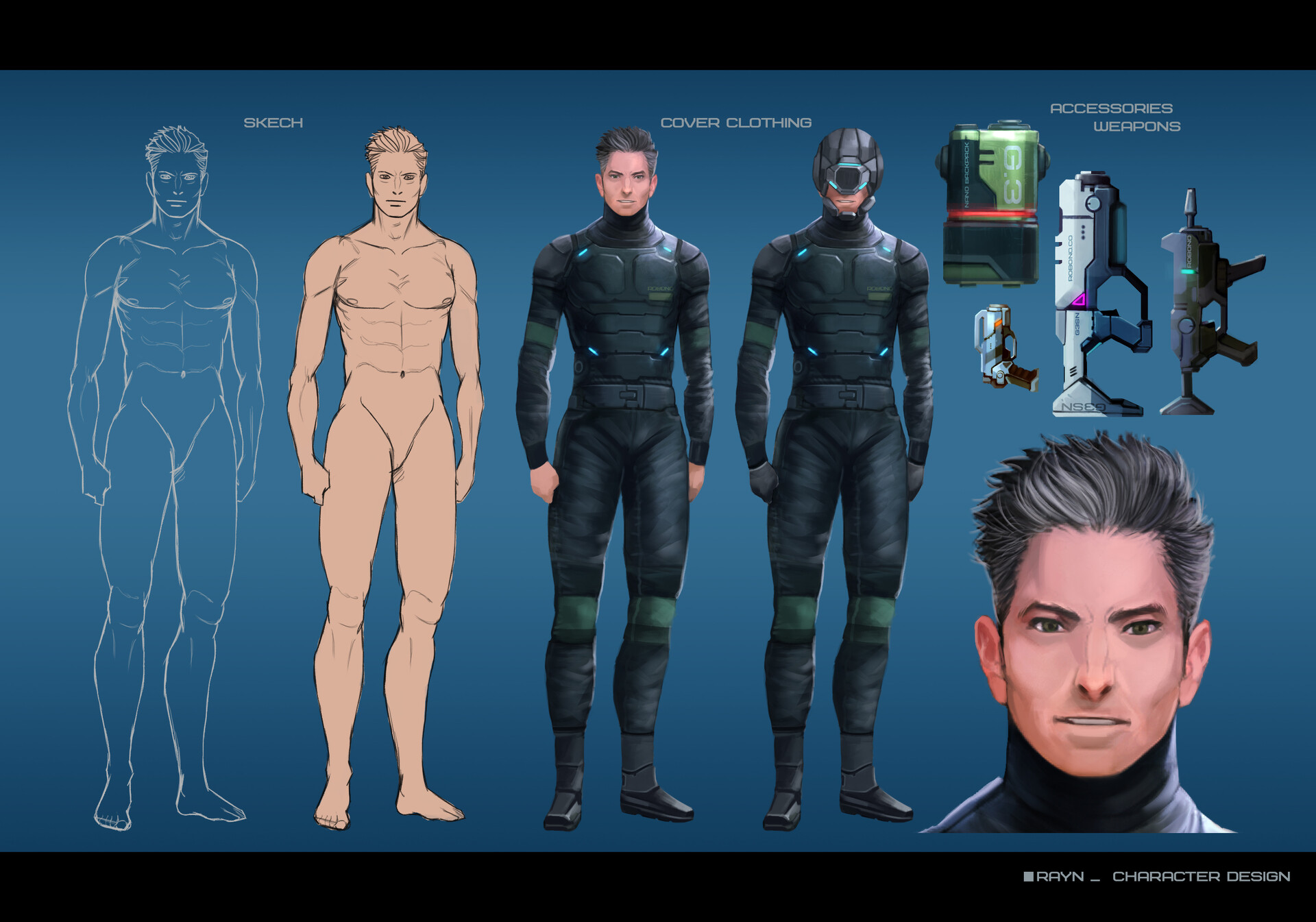 ArtStation - character sheet!